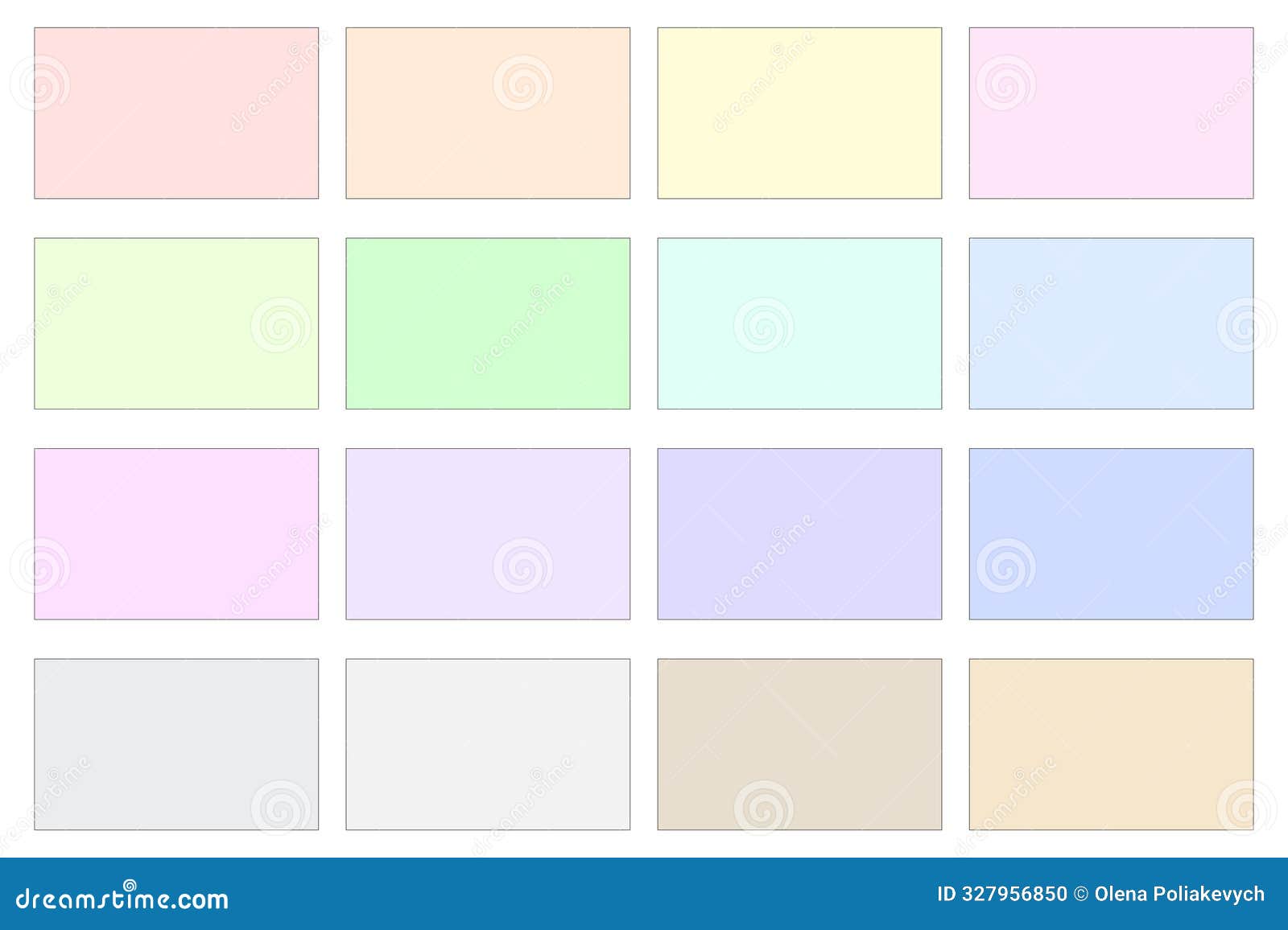 Pastel Color Palette. Soft Gradient Rectangles. Abstract Background ...