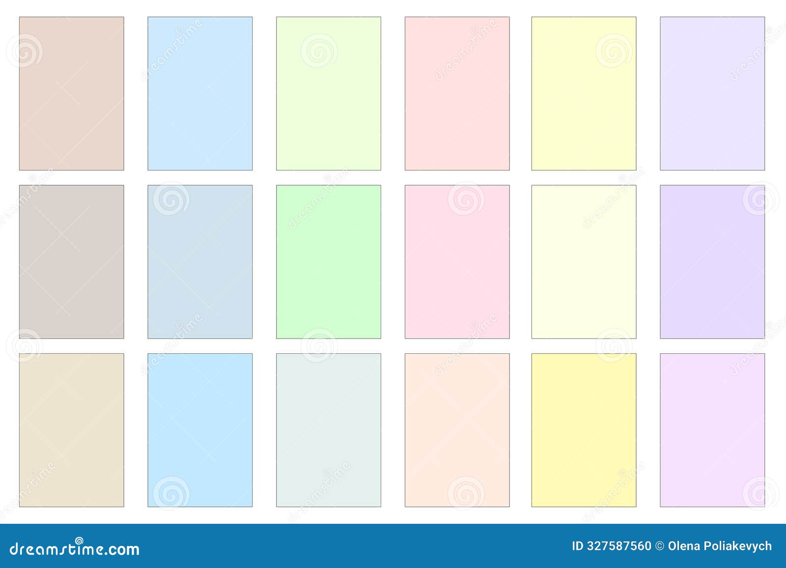 Pastel Color Palette. Soft Gradient Squares. Abstract Vector Background ...