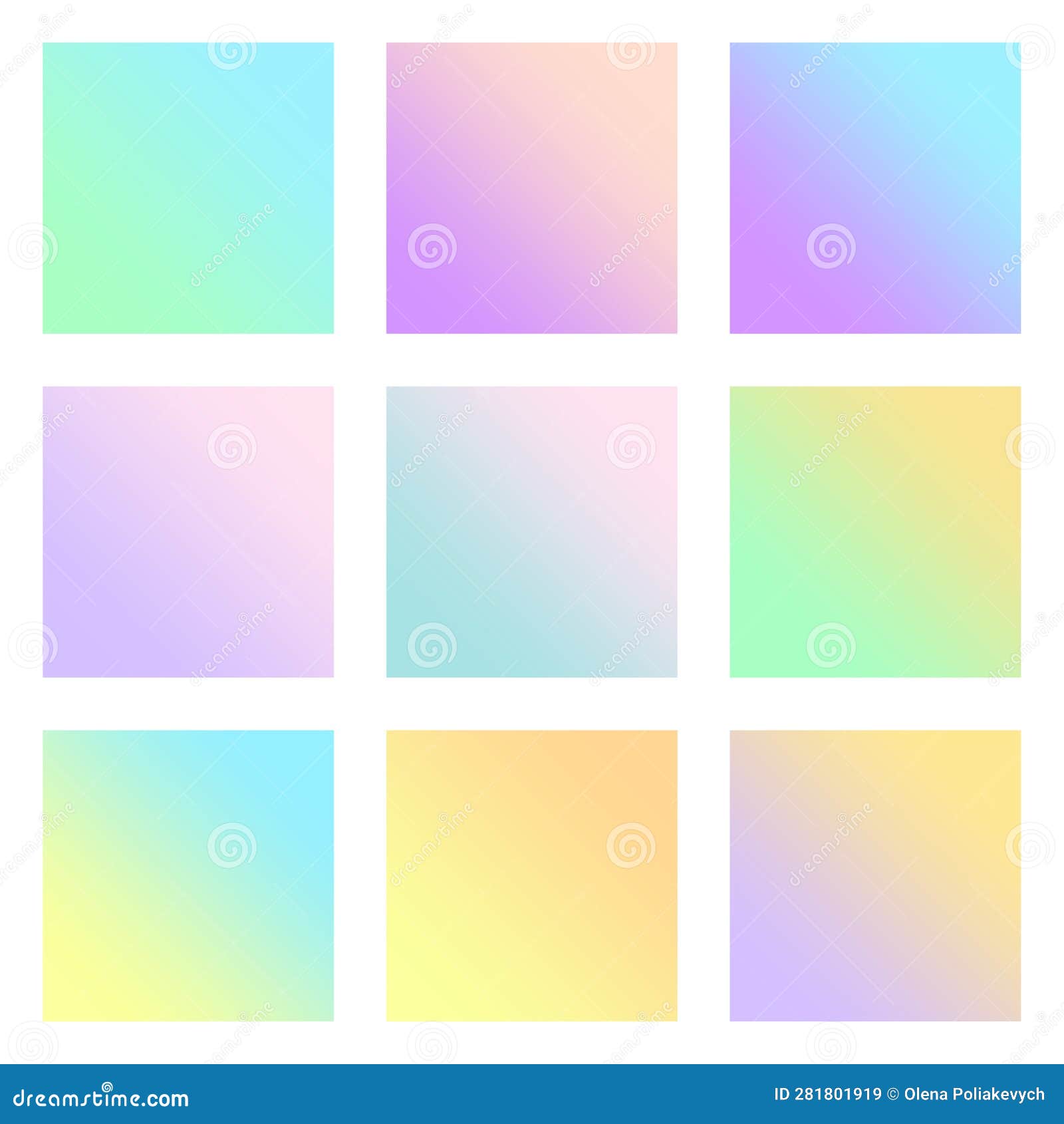 Pastel Color Pattern Collection Catalog. Vector Illustration. Stock ...