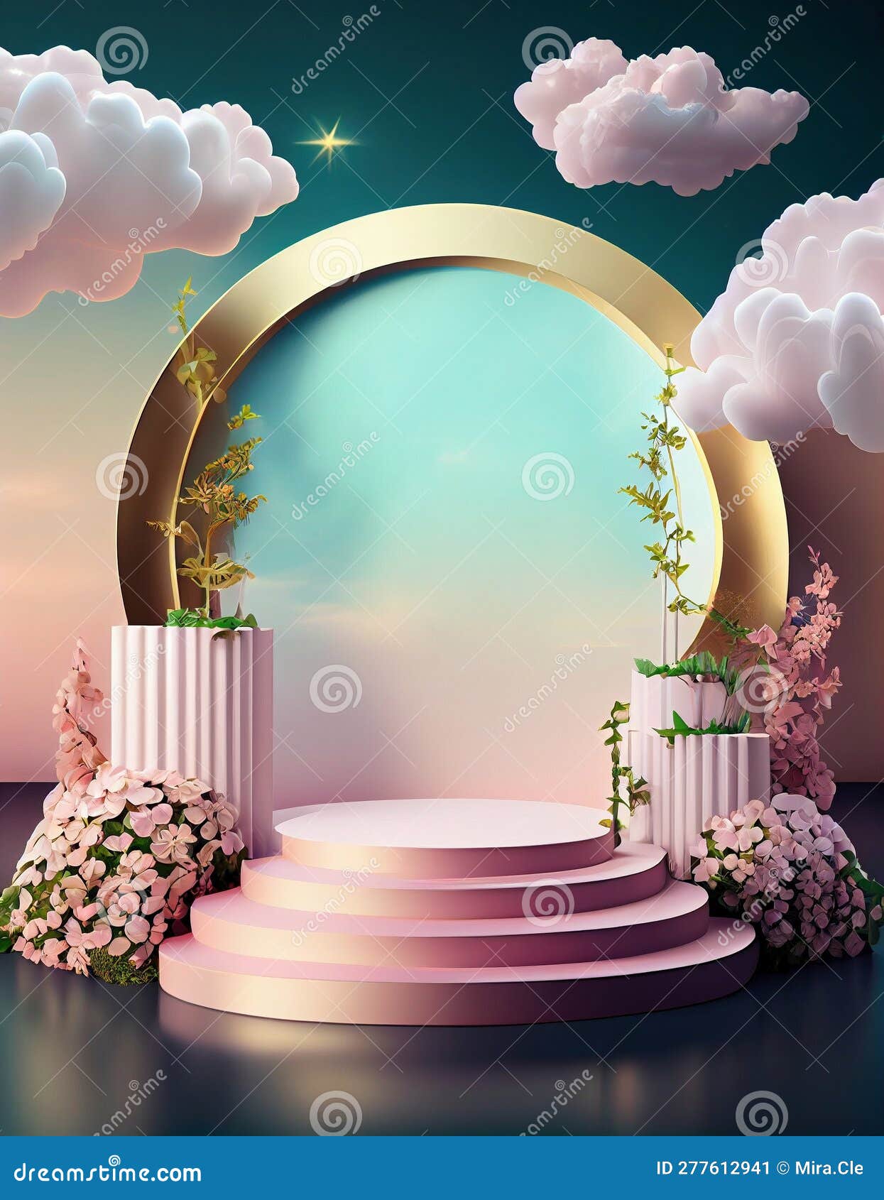 Podium Backdrop for Product Display, Created with Generative AI Stock ...