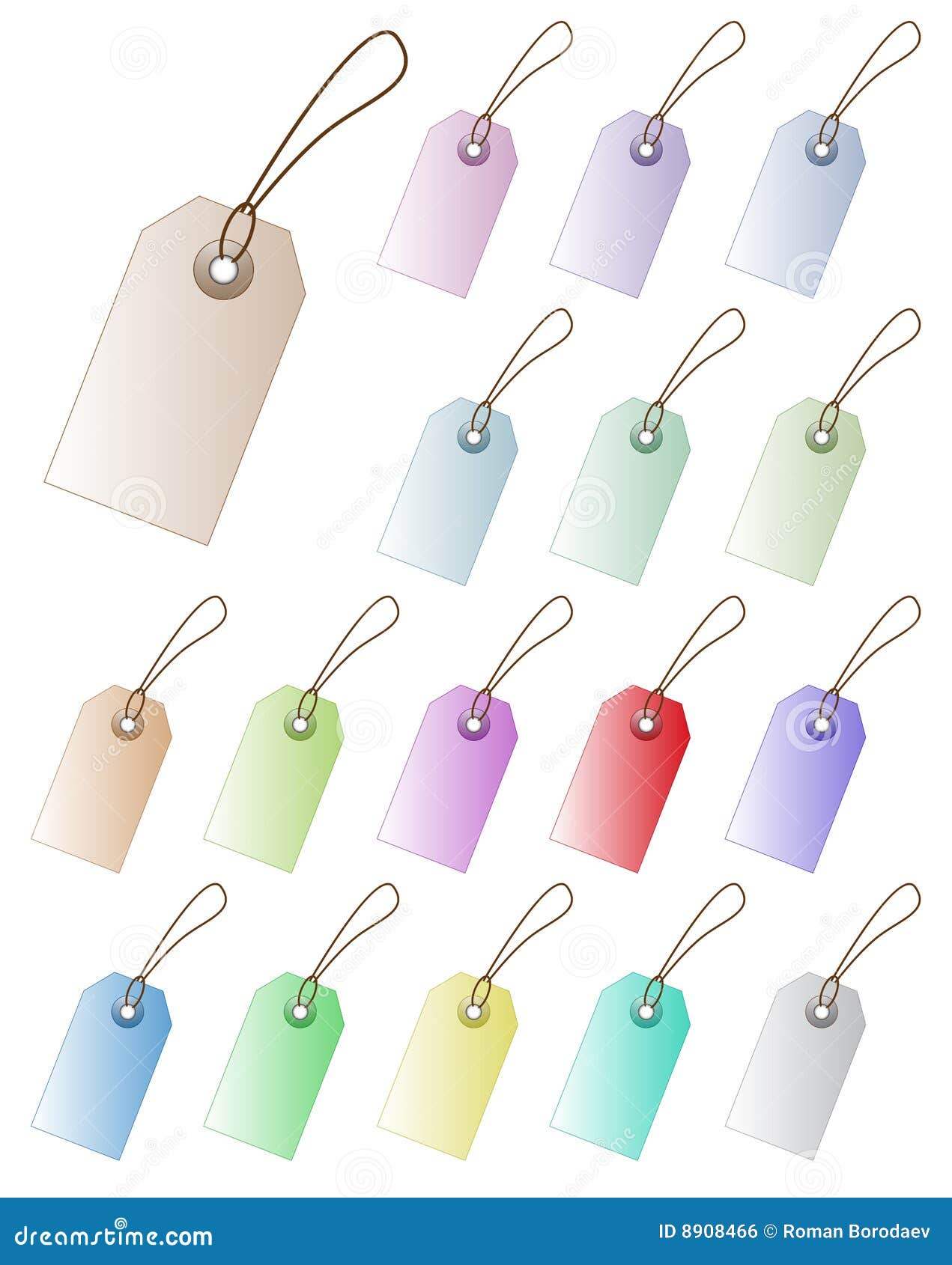 Pastel color tags. stock vector. Illustration of paper - 8908466