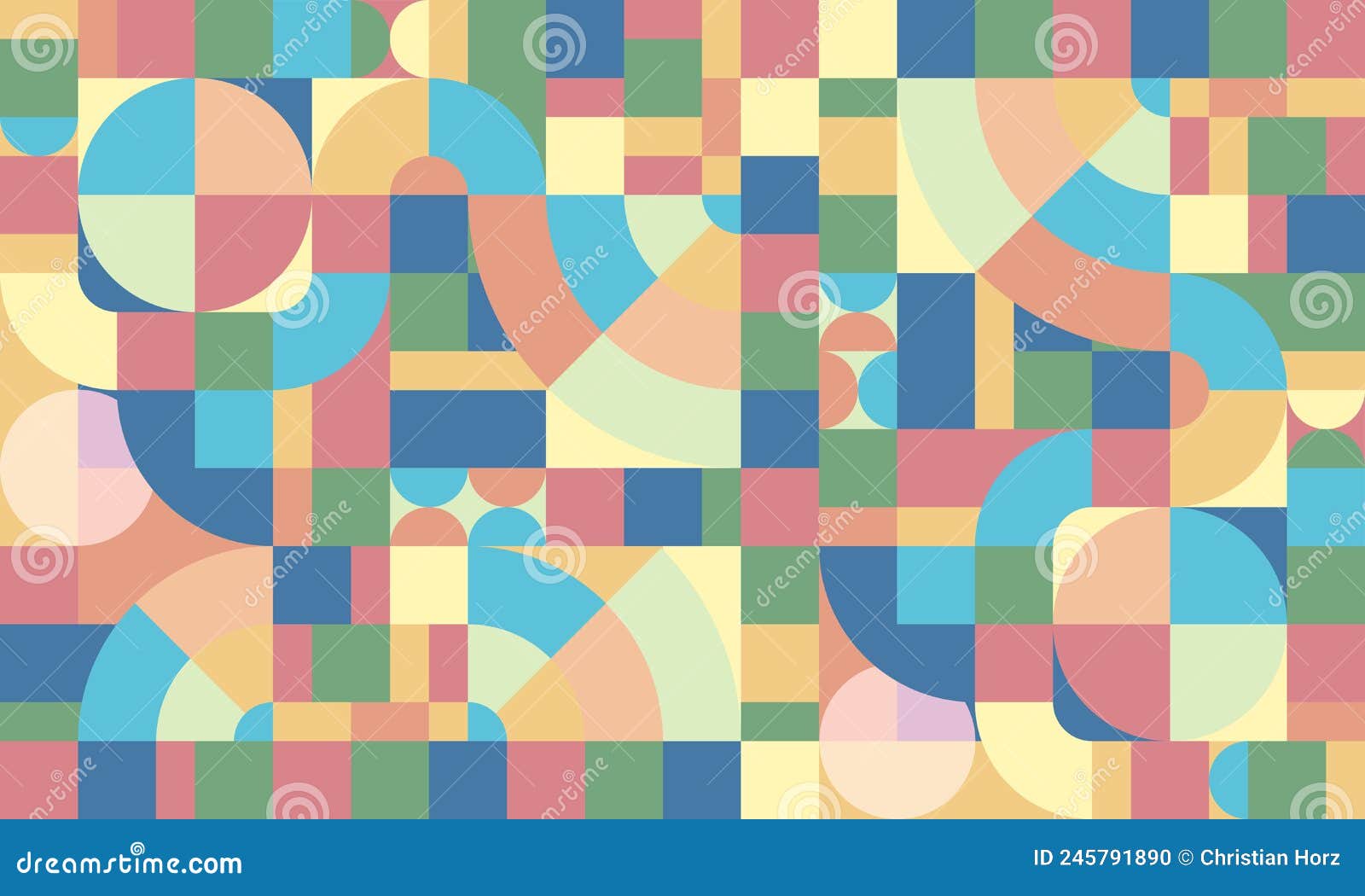 Pastel Colored Abstract Geometric Shape Background Stock Vector ...