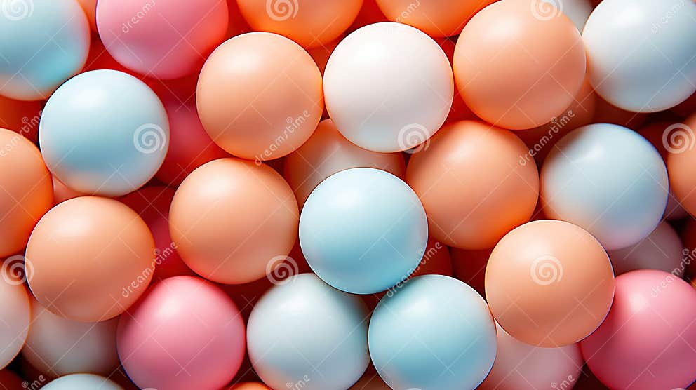 Pastel Colored Balls Background. Abstract Cute Backdrop Stock Image ...
