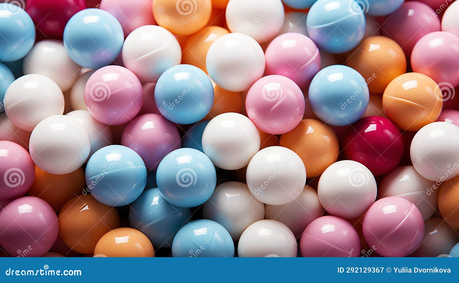 Pastel Colored Balls Background. Abstract Cute Backdrop Stock Image ...