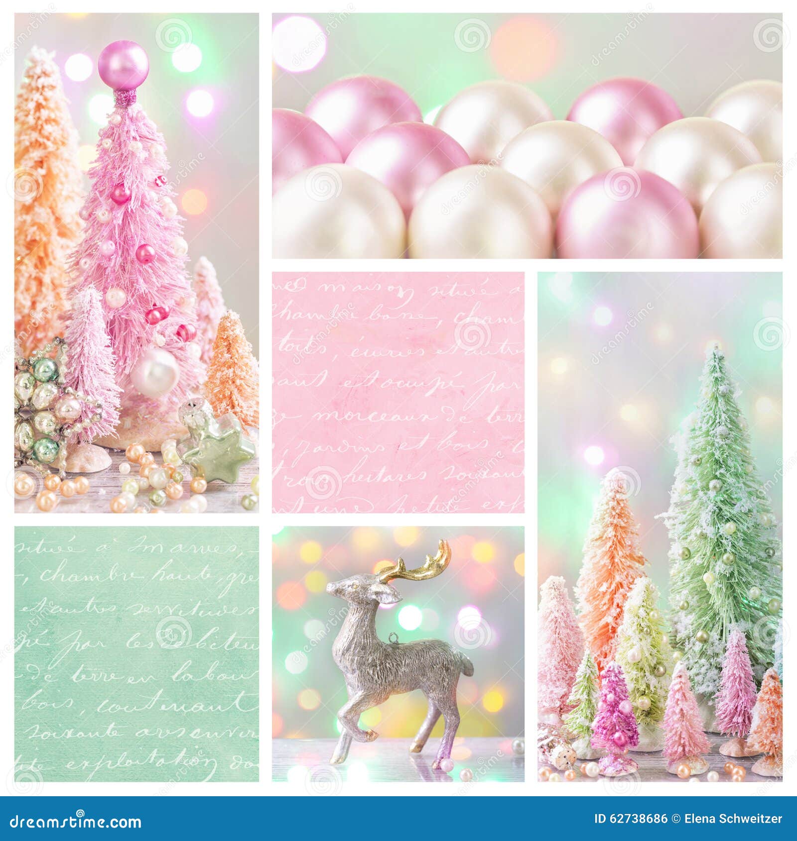 Pastel colored christmas stock photo. Image of decoration - 62738686