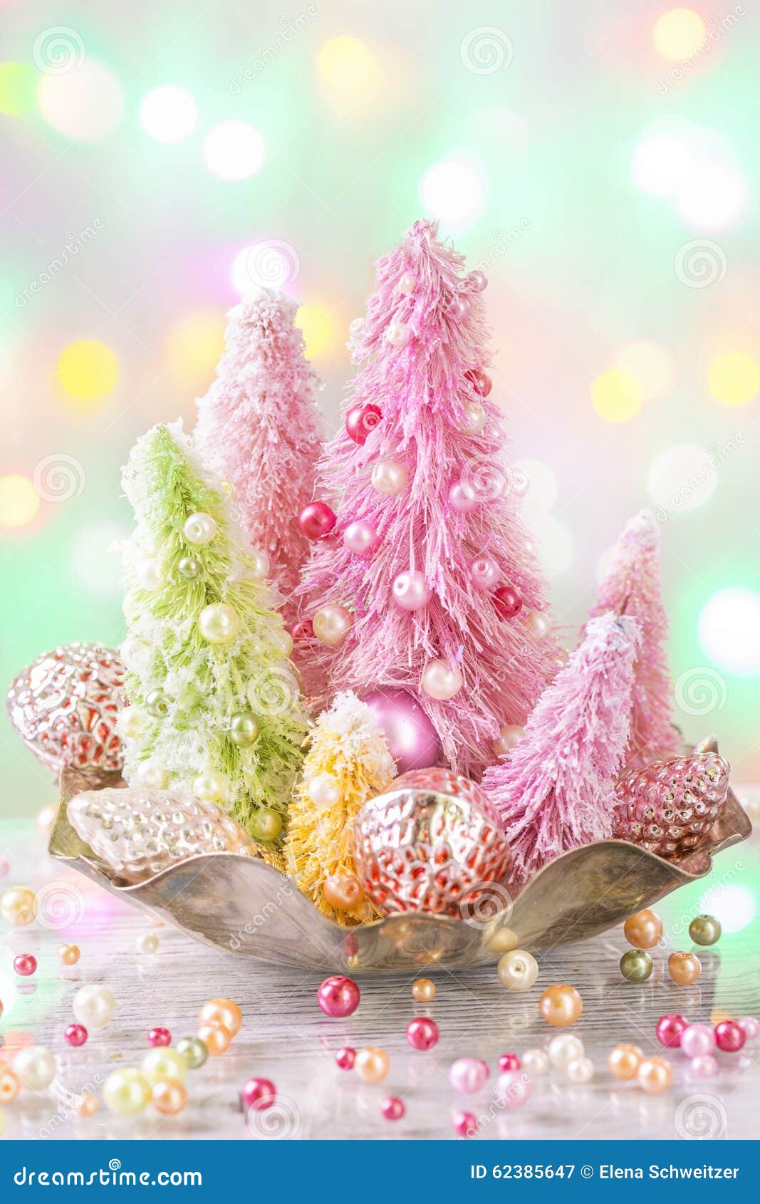 Pastel Colored Christmas Trees Stock Image - Image of christmas ...