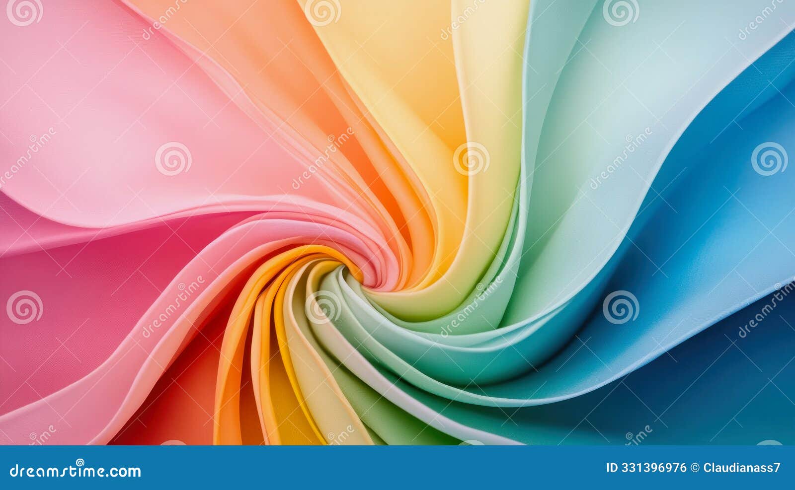 Pastel Colored Illustration Background with Fibonacci Pattern Stock ...