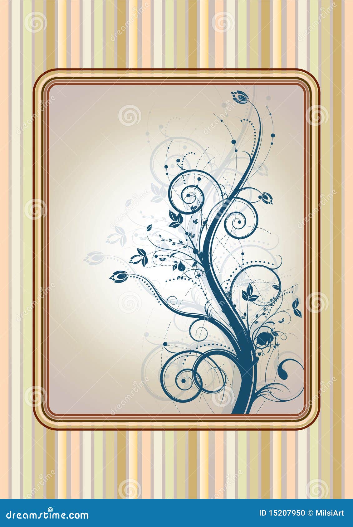 Pastel Colored Floral Frame Stock Vector - Illustration of creative ...