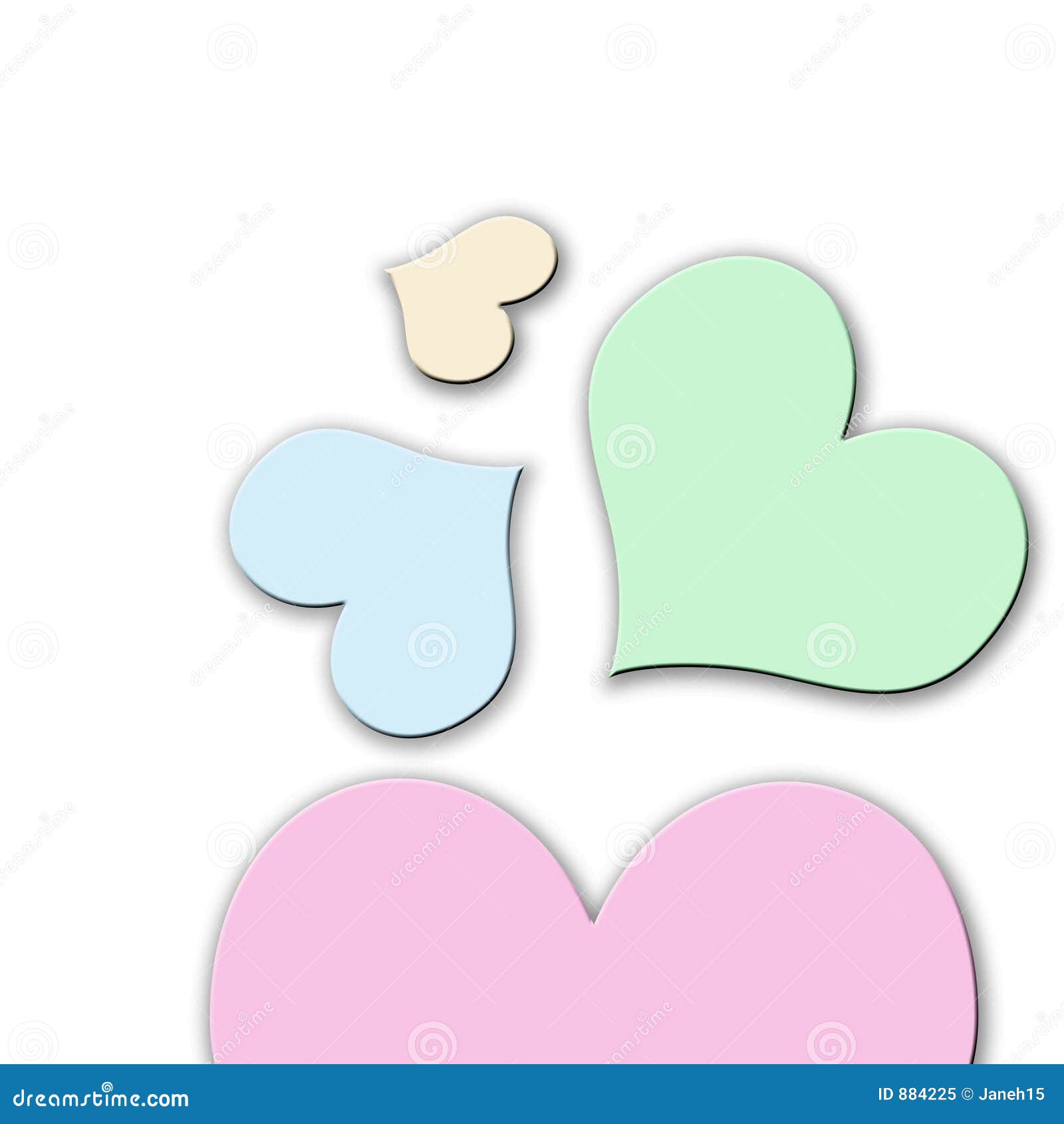 Pastel colored hearts stock illustration. Illustration of pattern - 884225