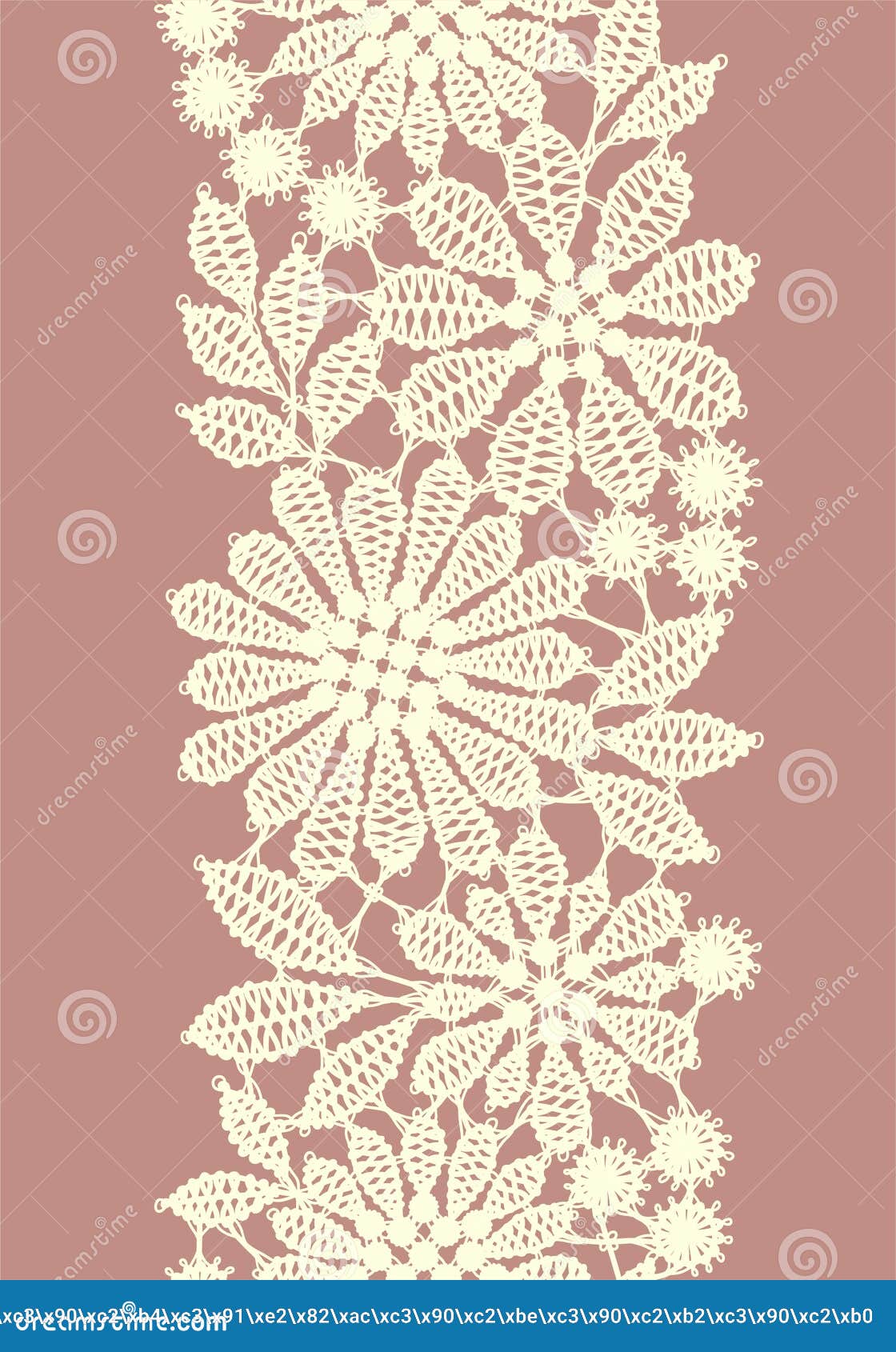 Pastel Colored Lace. Vertical Seamless Pattern Stock Vector ...