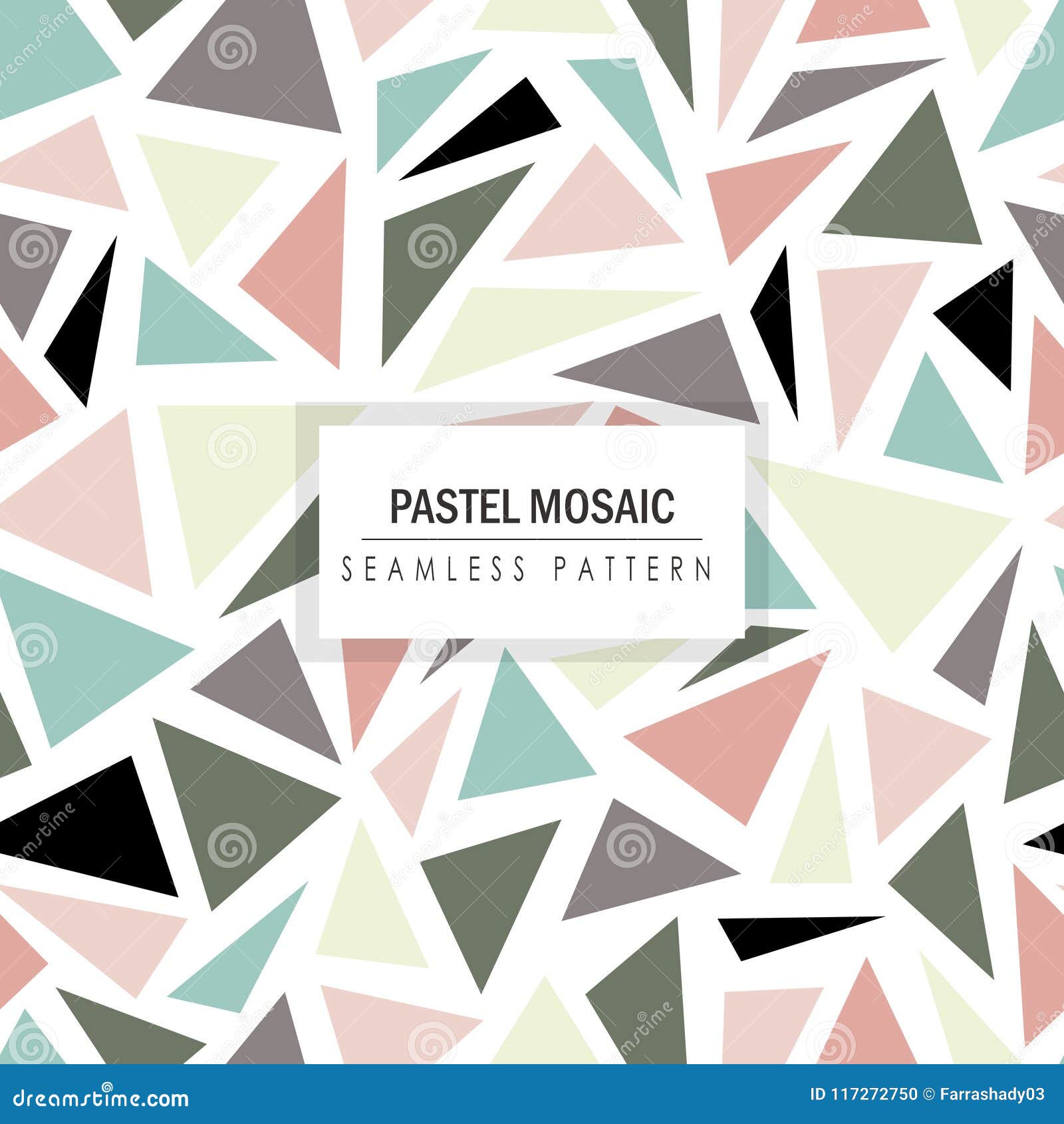 Pastel Colored Mosaic Seamless Pattern Stock Vector - Illustration of ...
