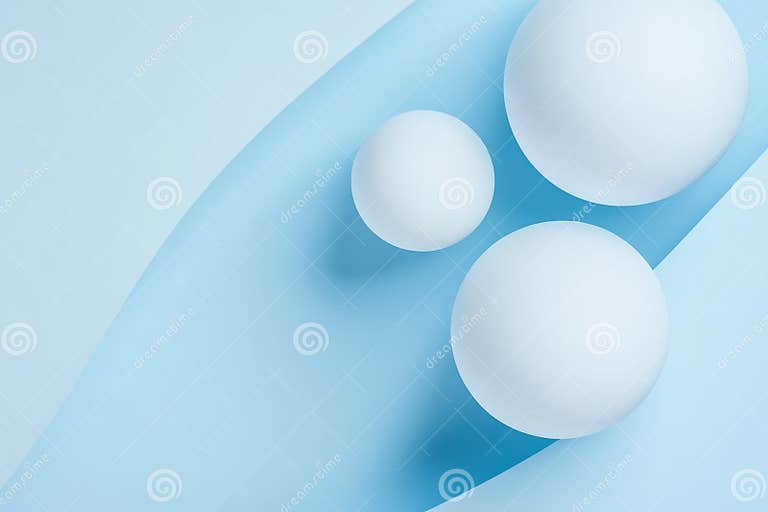 Pastel-colored Objects Arranged on a Blue Background Stock Illustration ...