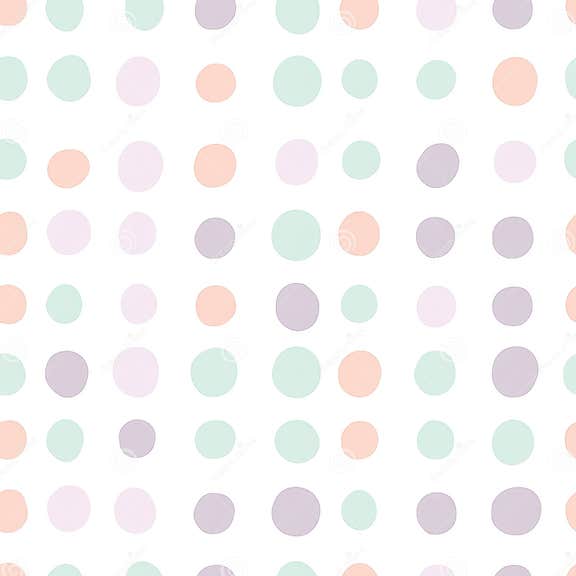 Pastel Colored Polka Dots Pattern Background for Design Projects Stock Illustration ...