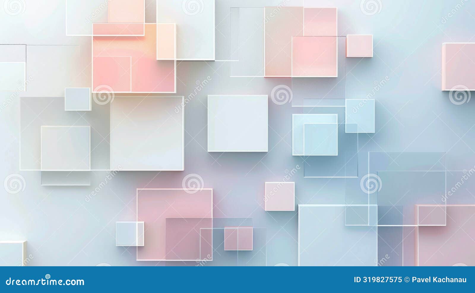Pastel Colored Squares and Rectangles on White Background Stock ...