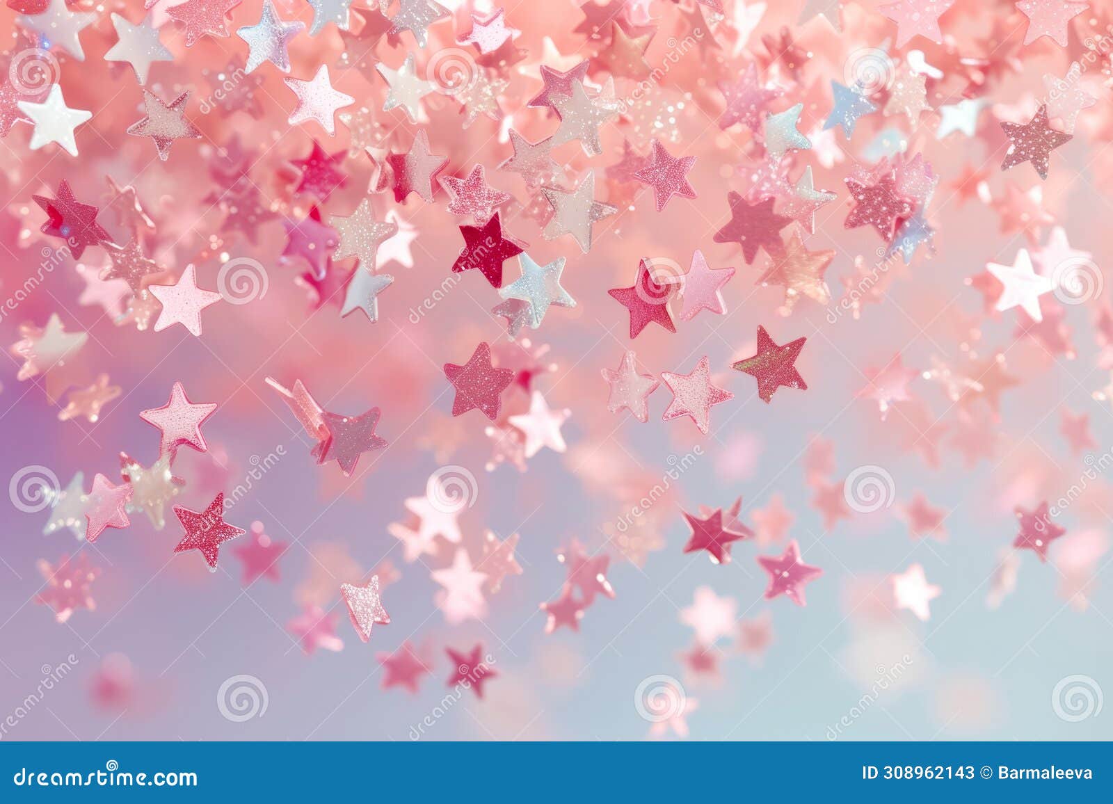 Pastel Colored Stars Falling from the Top. Generative AI Stock Image ...