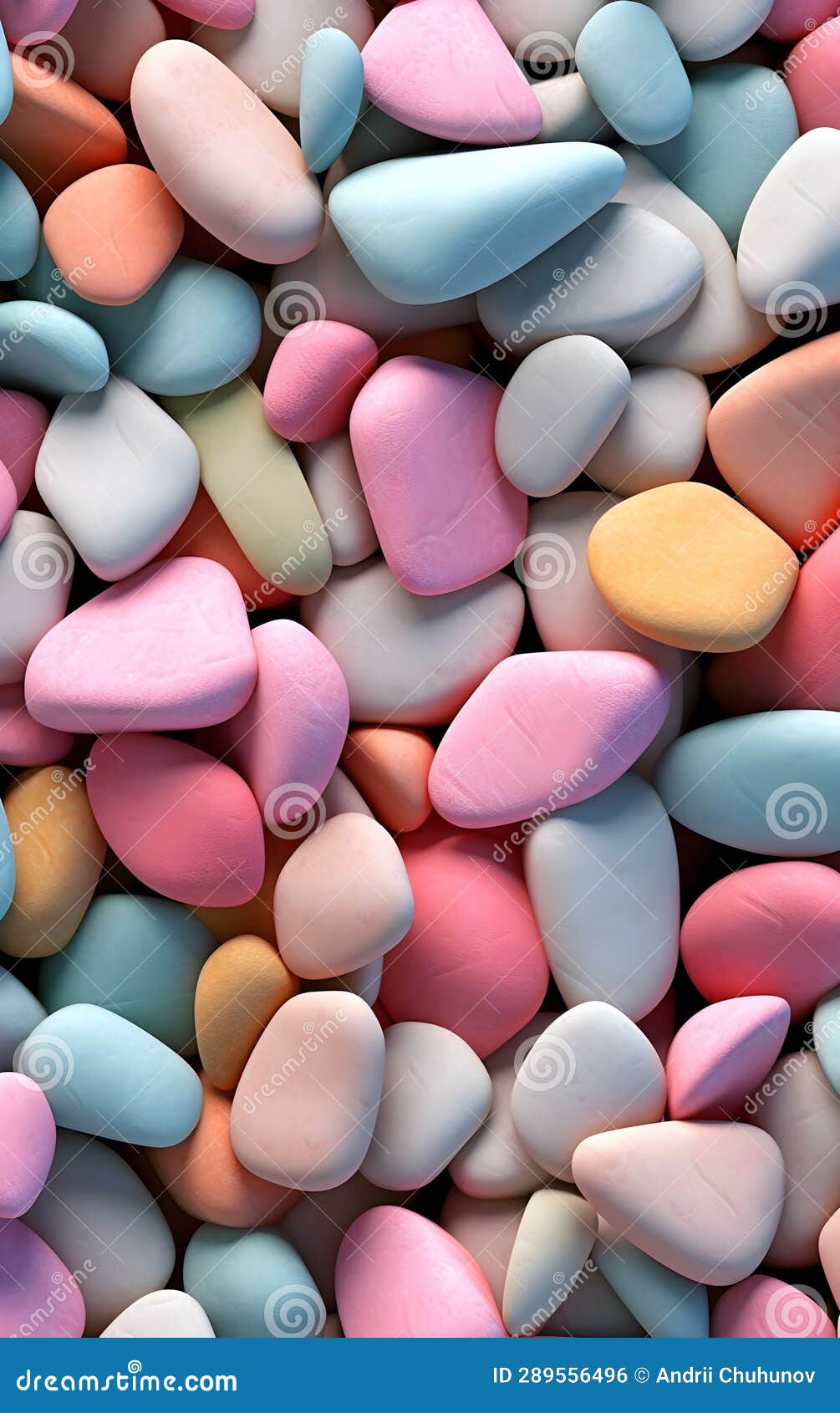 Pastel-colored Stone Pebbles, Generative AI Stock Illustration ...