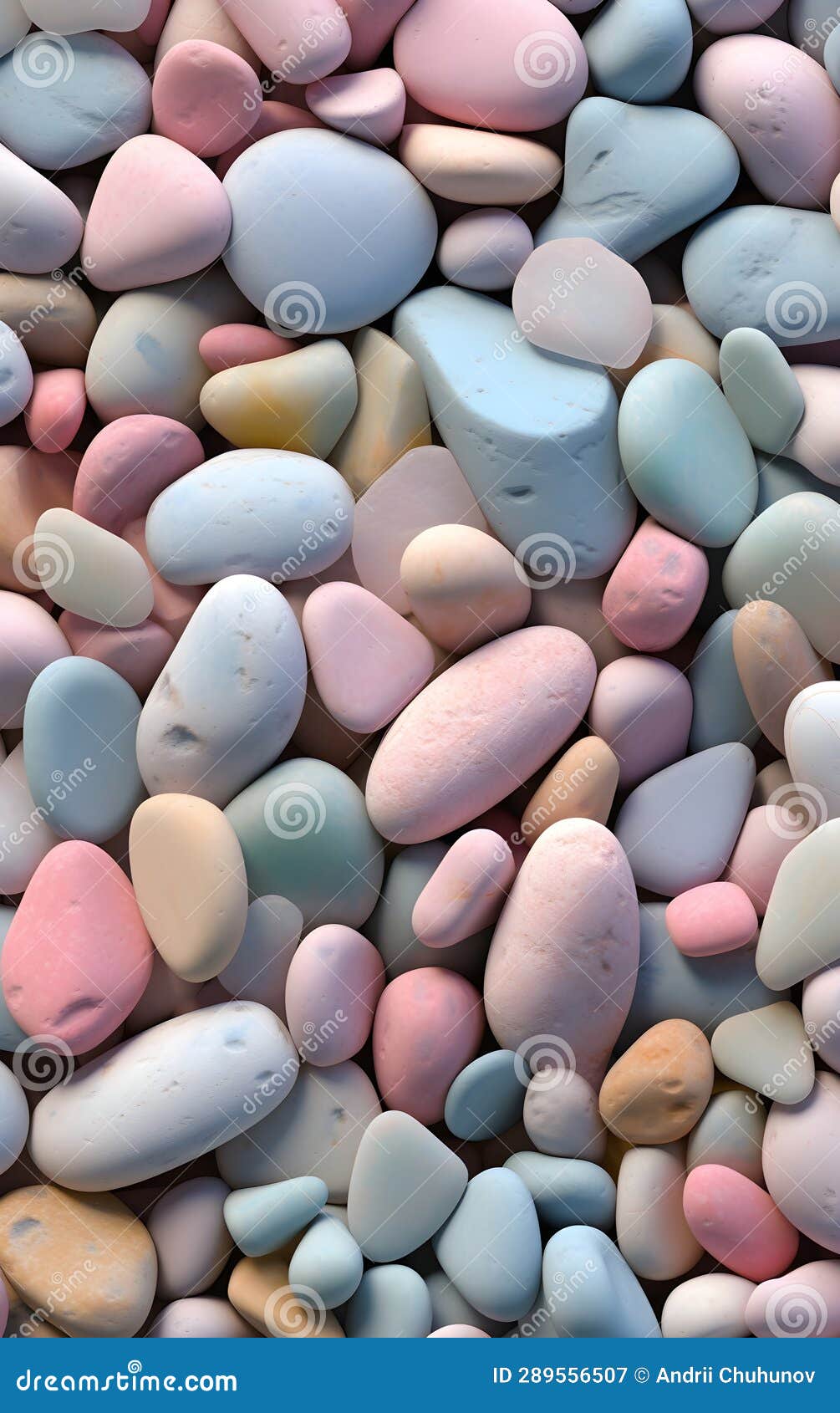 Pastel-colored Stone Pebbles, Generative AI Stock Illustration ...