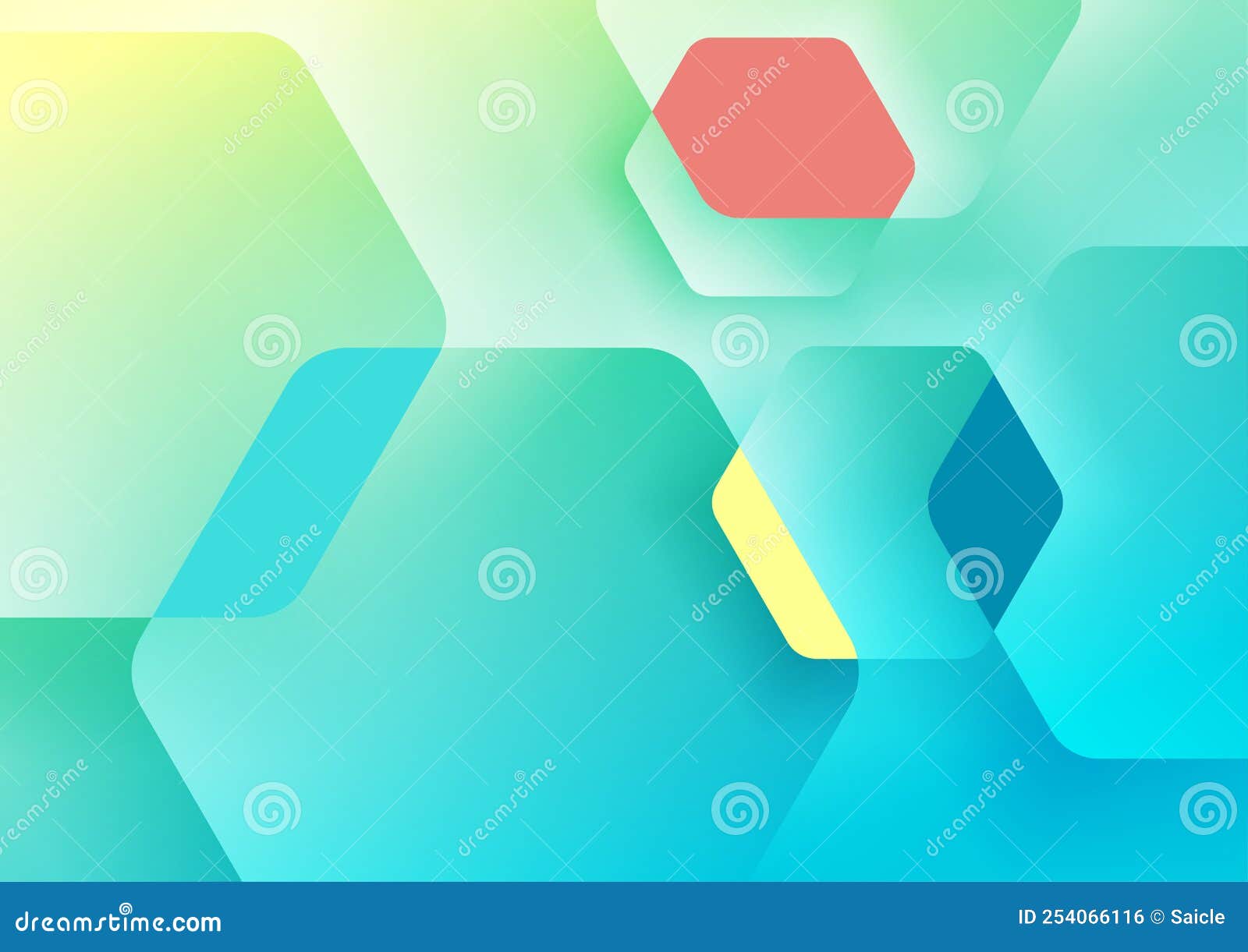 Pastel Colorful Hexagons Abstract Tech Geometric Background Stock ...