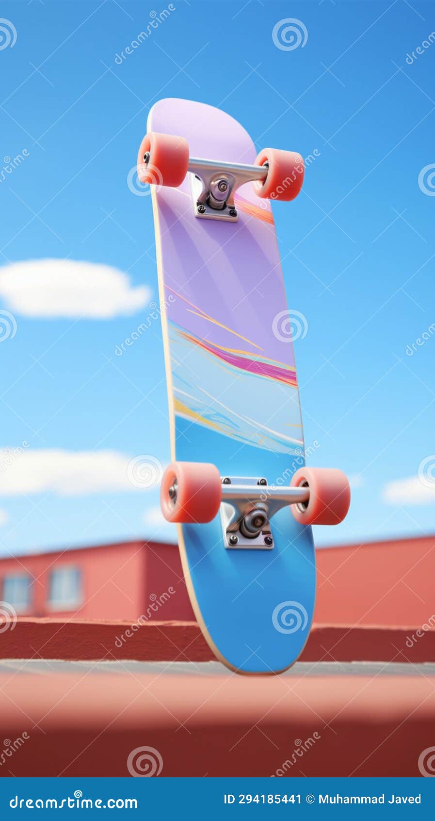 Pastel Colors Complement the Clean Lines of a White Skateboard Frame ...