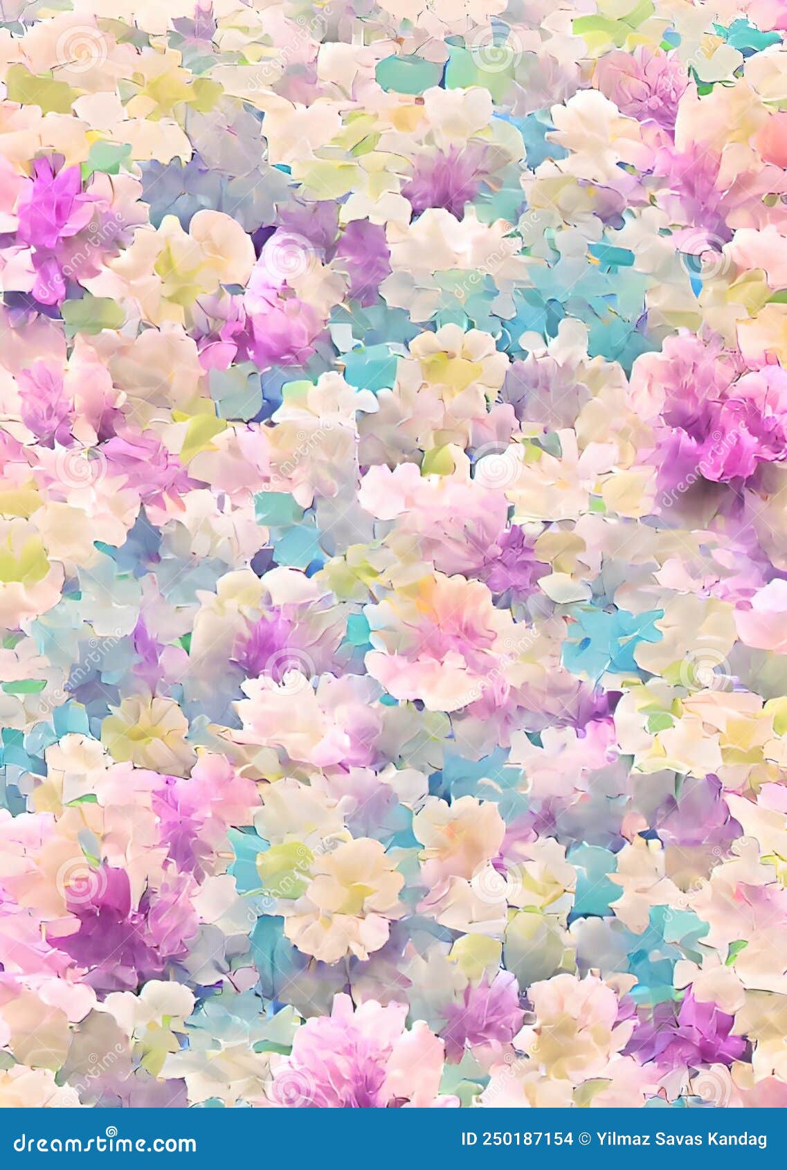 Pastel Colors Flowers for Background Stock Illustration - Illustration ...