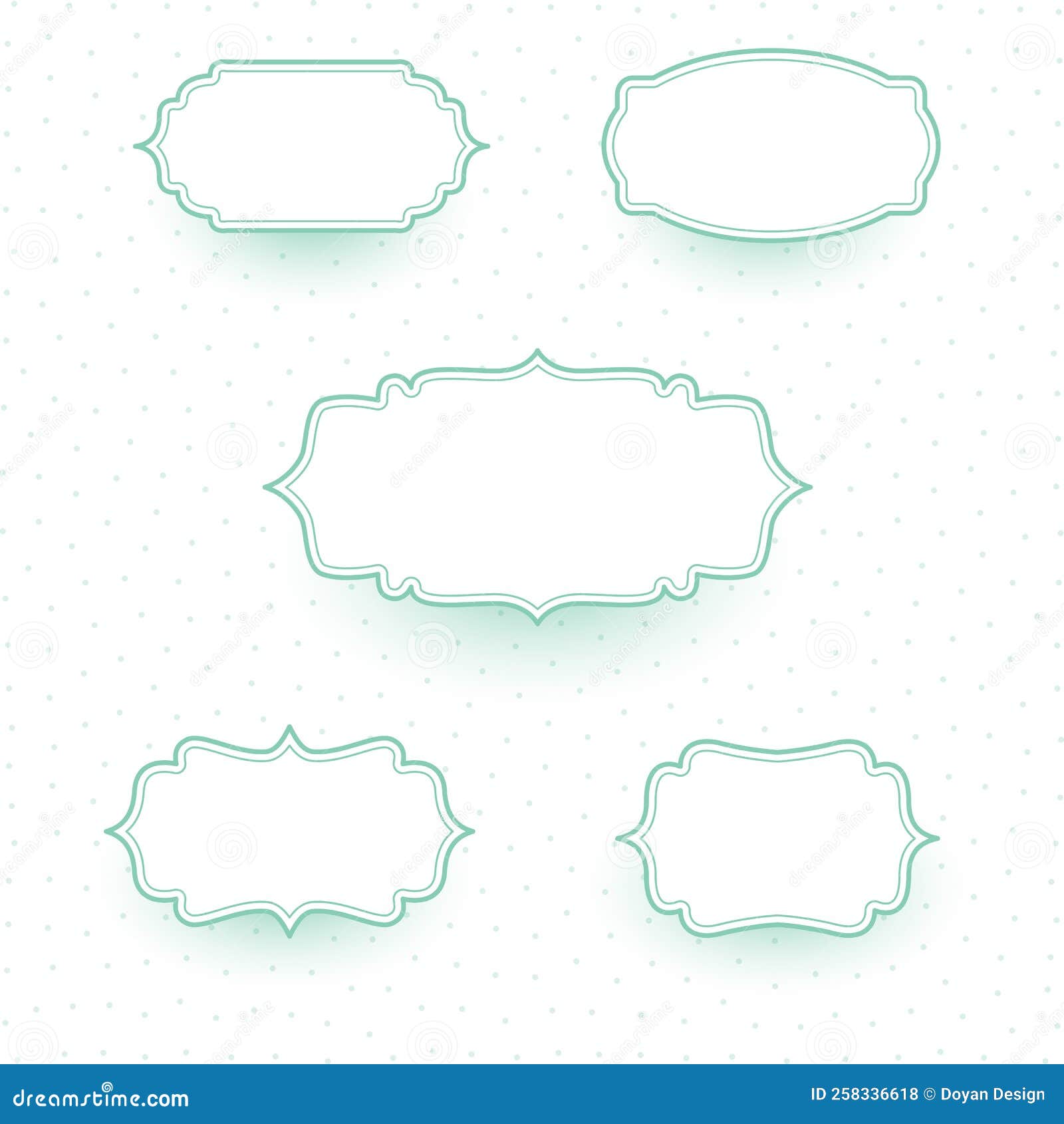 Pastel Colors Wedding Label Frames Set Stock Vector - Illustration of ...