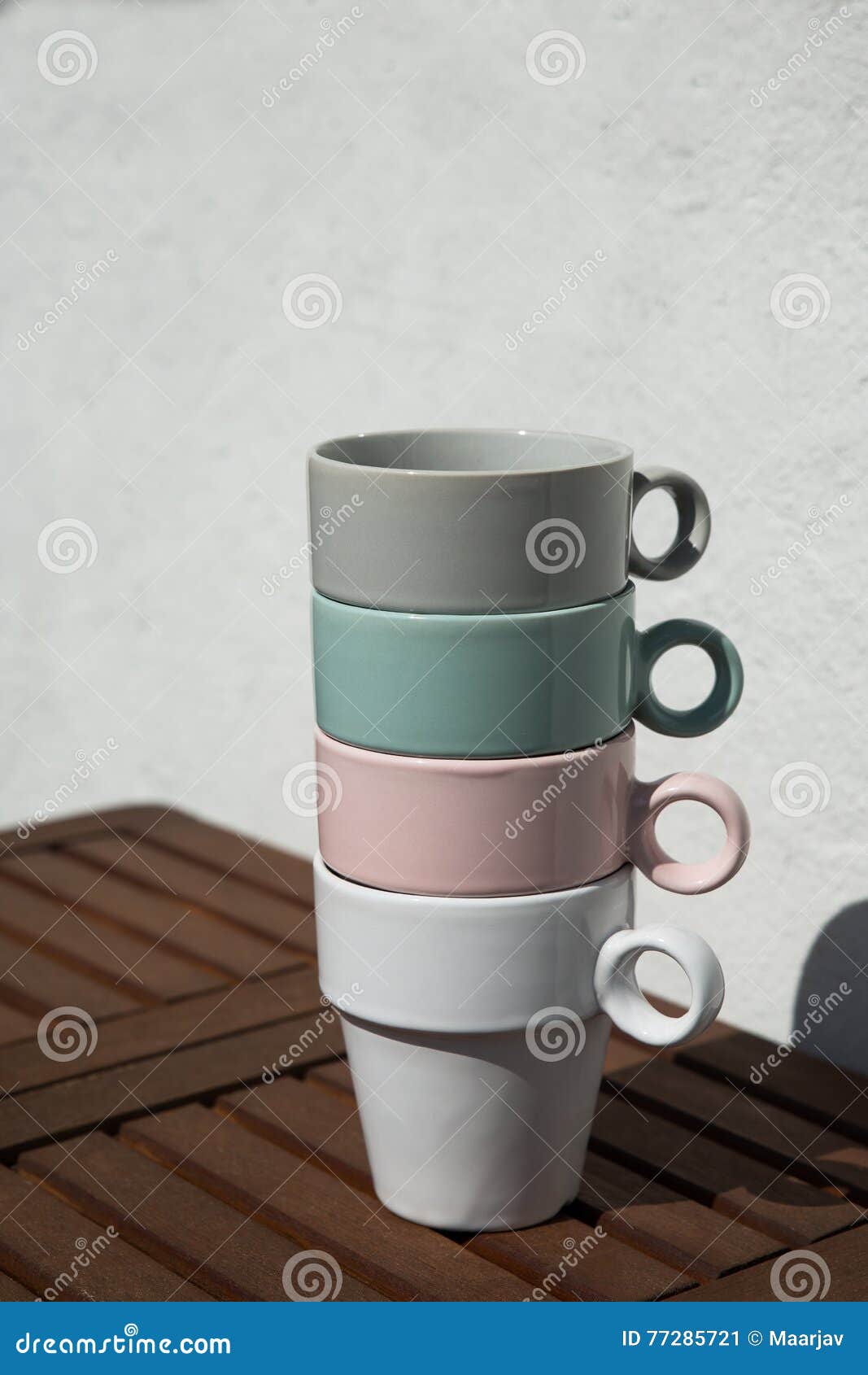 Pastel cups stock image. Image of coffee, drink, multiple - 77285721