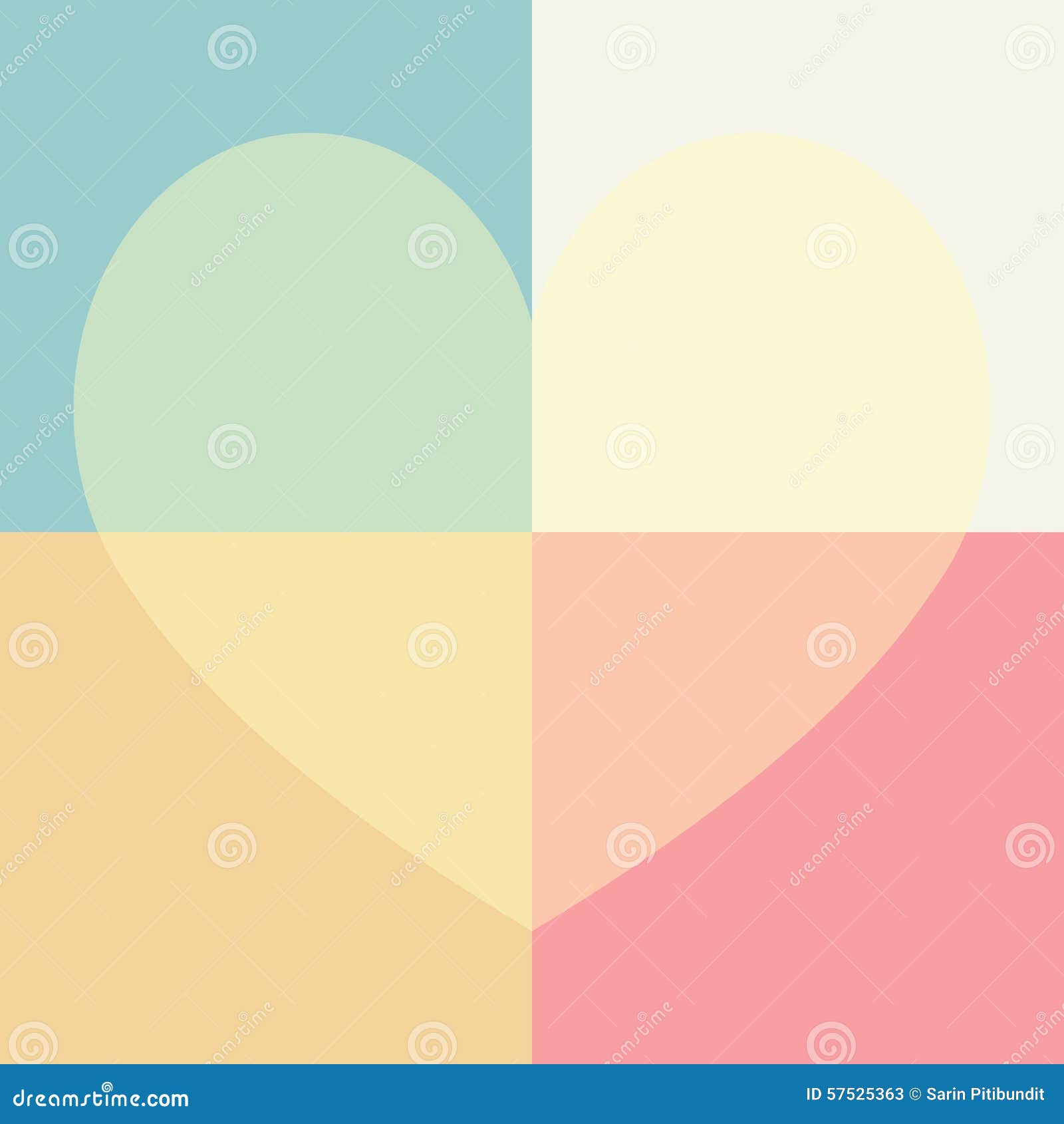 Pastel Cute Heart and Rectangle Seamless Pattern Stock Illustration ...