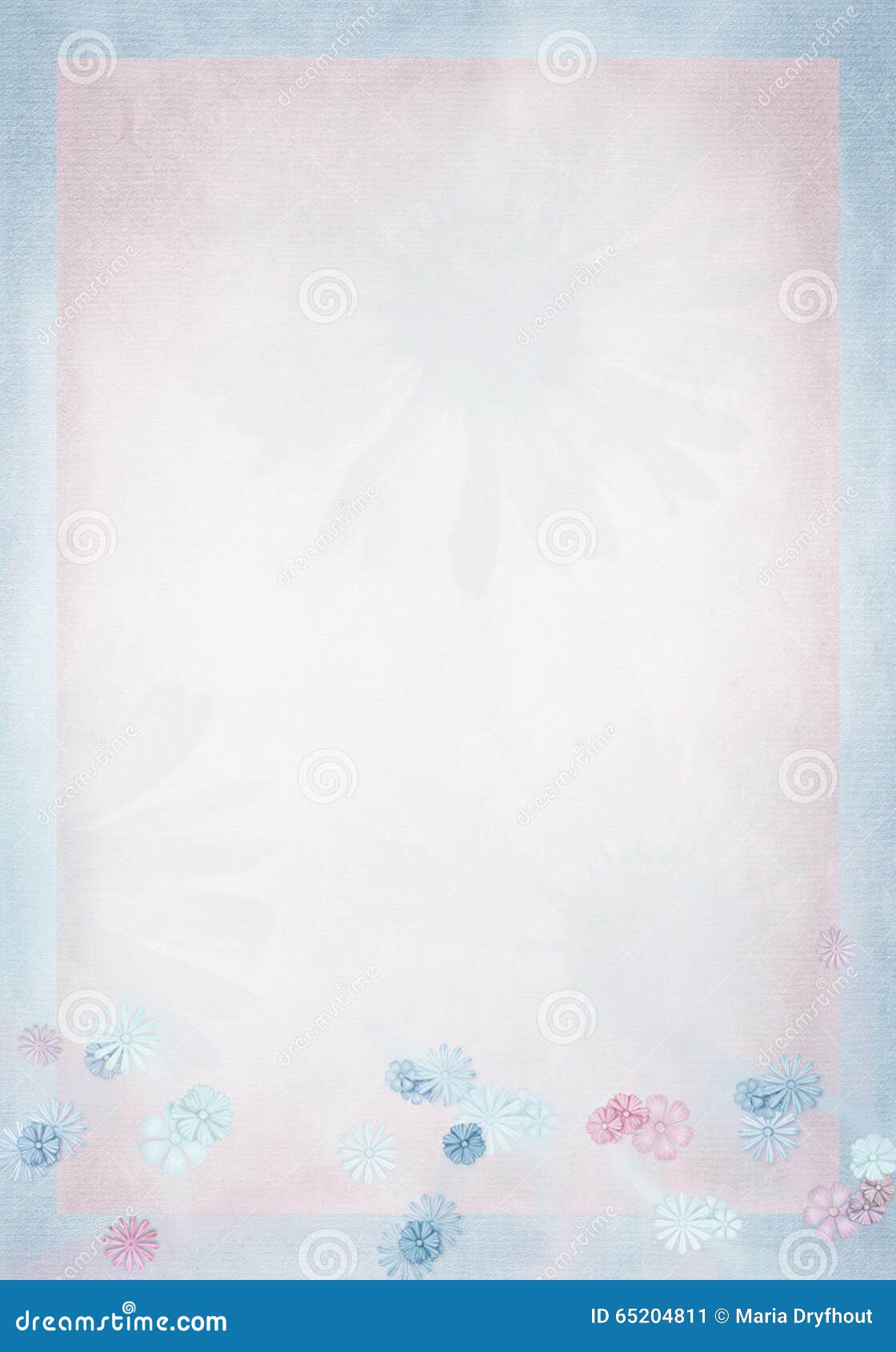 Pastel Daisy Border on Pink Background Stock Illustration ...