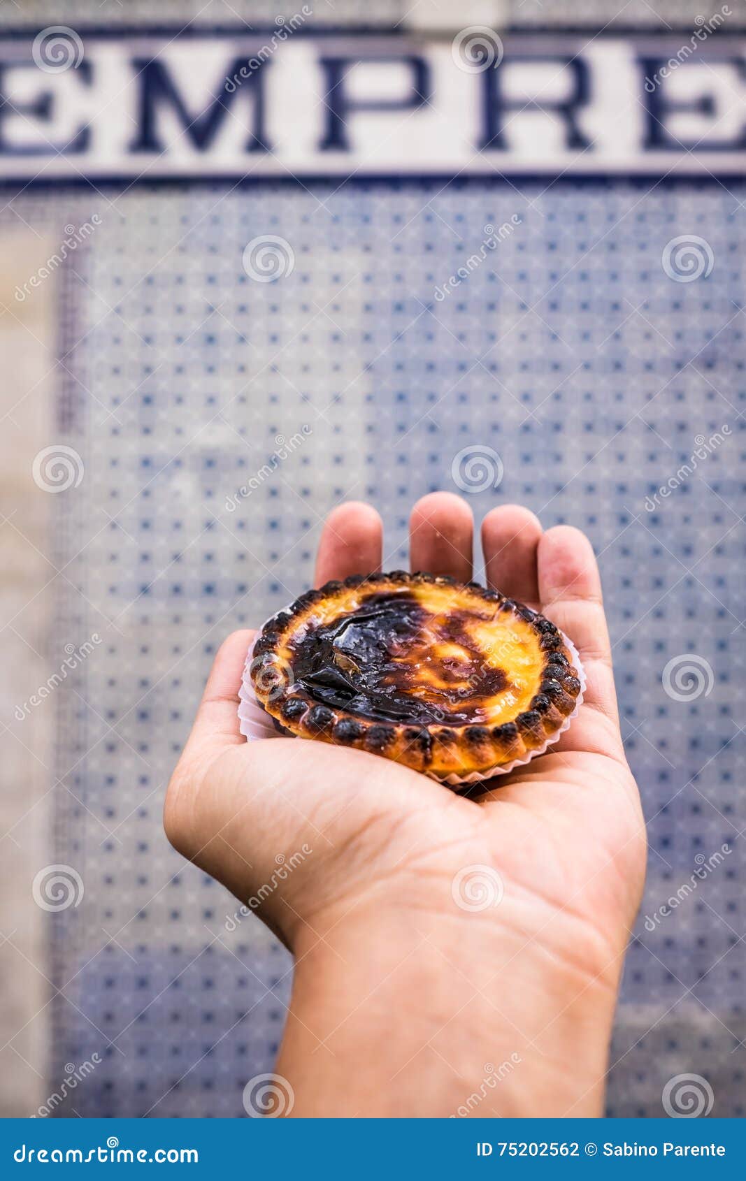 Pastel de nata cake stock photo. Image of destination - 75202562