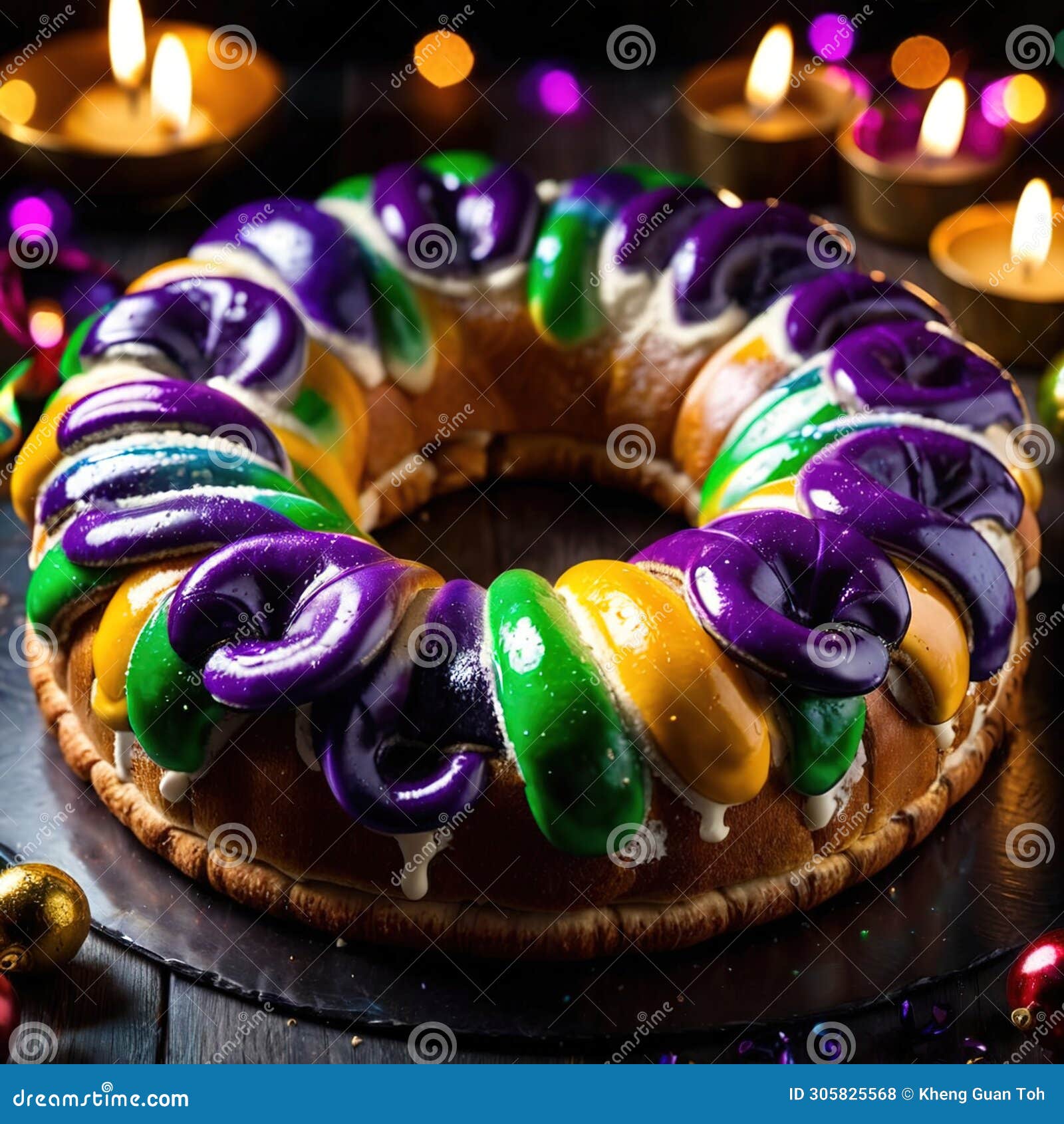 Pastel De Rey Popular Pastel De Postre Dulce Stock de ilustración ...