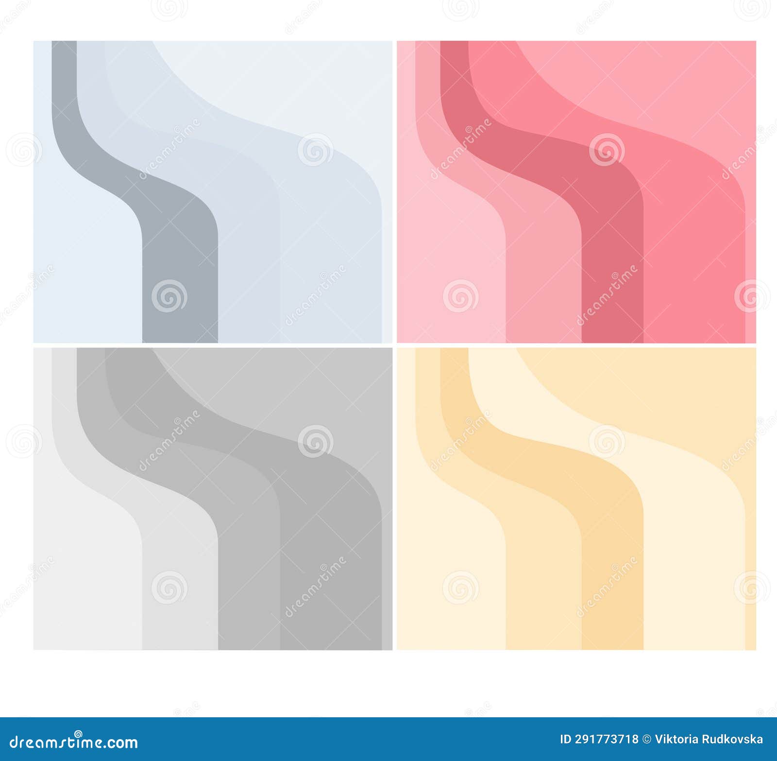 Pastel Delicate Background. Curvy Backdrop Stock Illustration ...