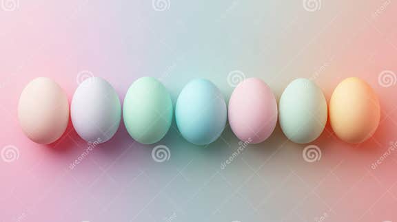 Pastel Easter Eggs with Smooth Gradients, Serene and Refined Decor ...