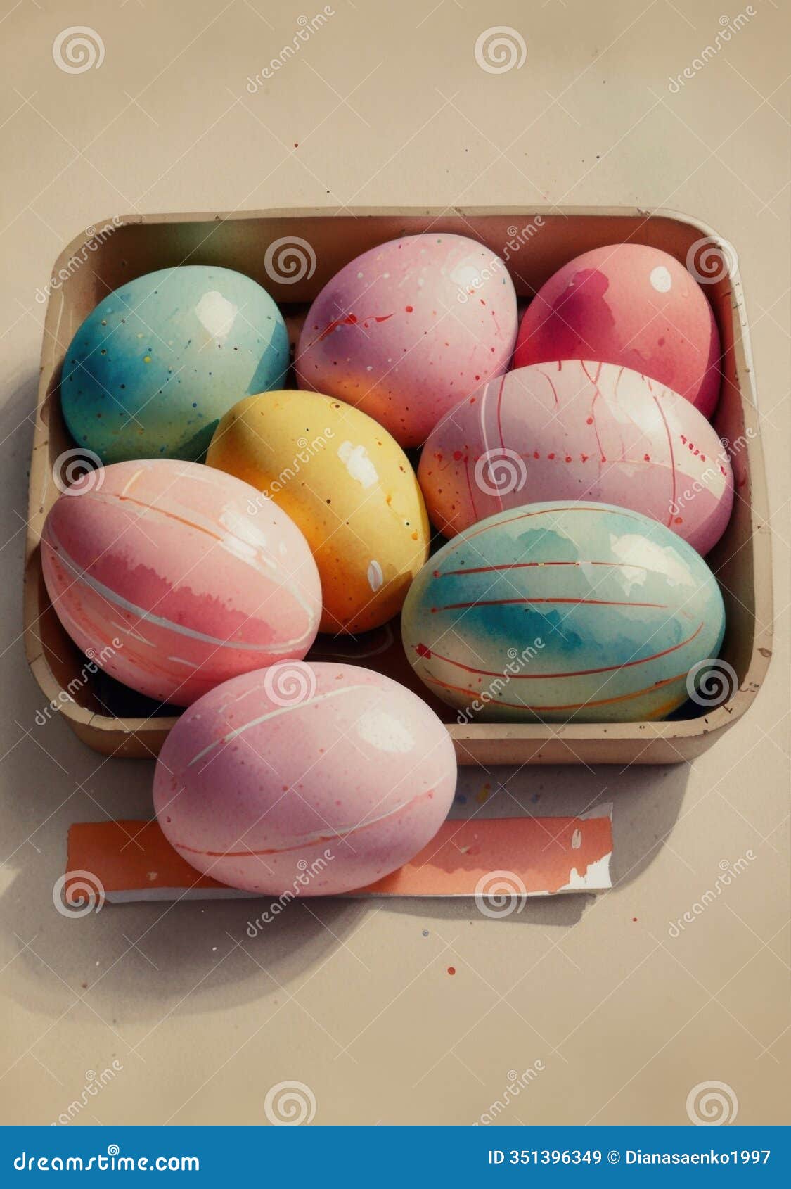 Pastel Eggs with Speckled Patterns in Rows Stock Image - Image of decor ...