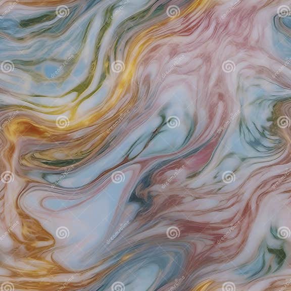 Pastel Fire Pattern on Marble. AI-Generated. Stock Illustration ...