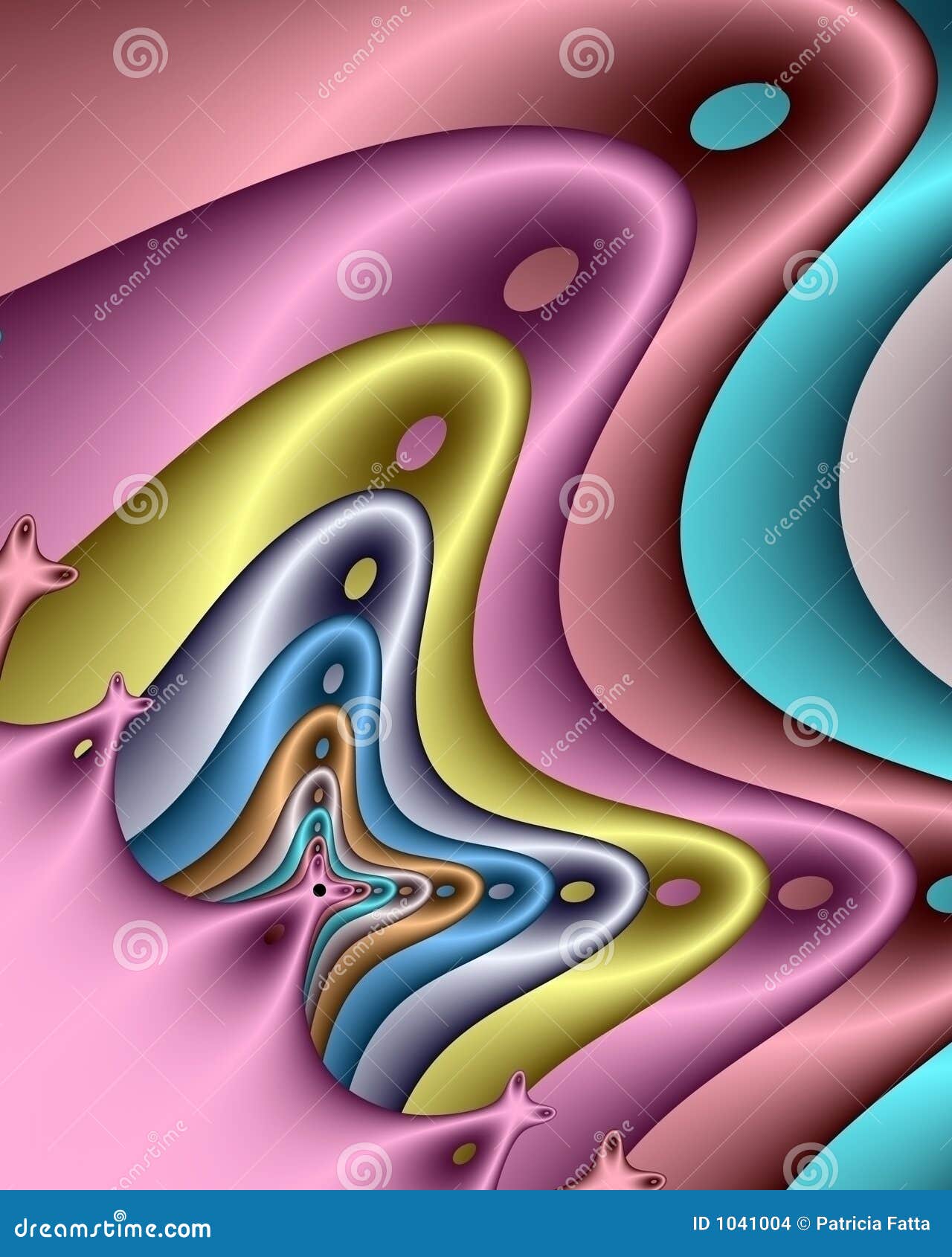 Pastel Fractal Satin and Silk Stock Illustration - Illustration of ...