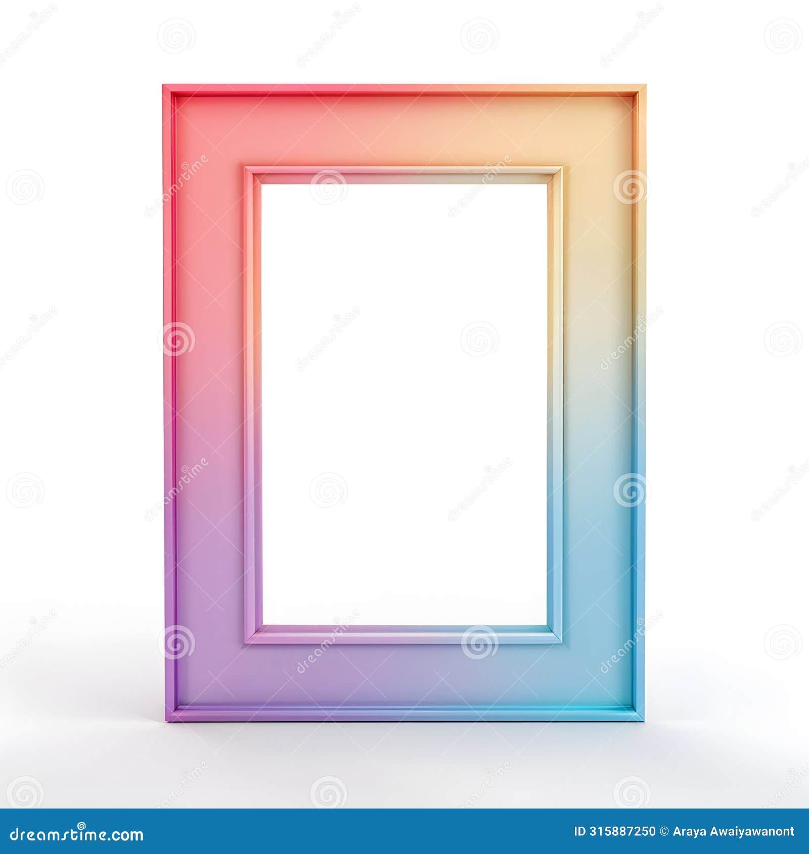 Pastel Frame Ombre Style with White Background Stock Illustration ...