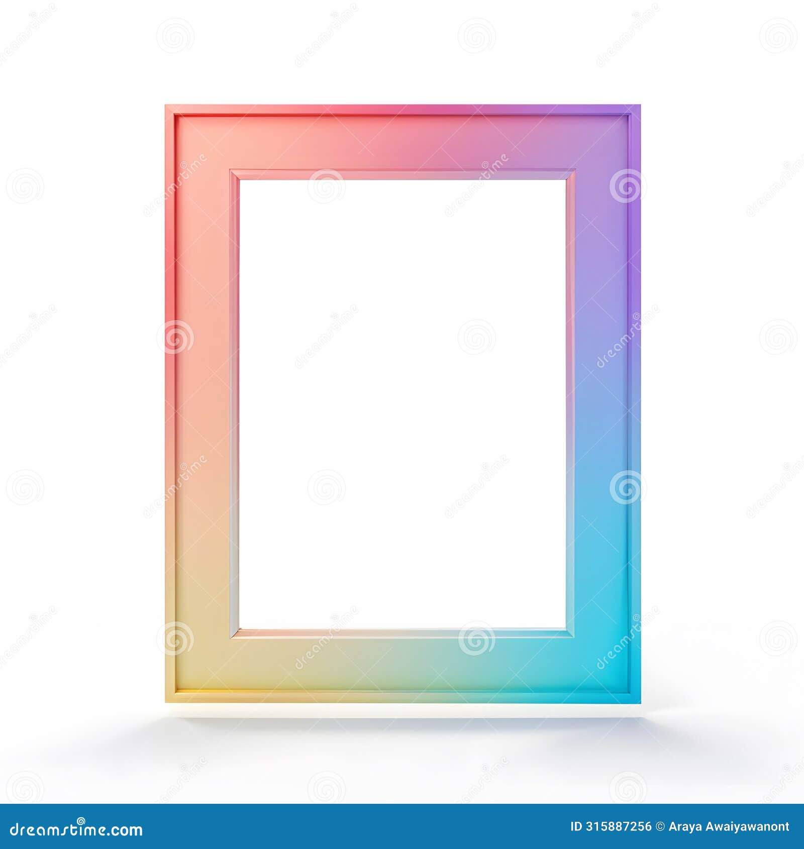 Pastel Frame Ombre Style with White Background Stock Illustration ...