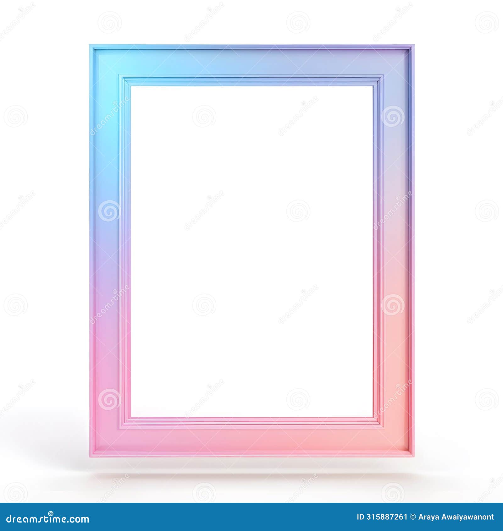 Pastel Frame Ombre Style with White Background Stock Illustration ...