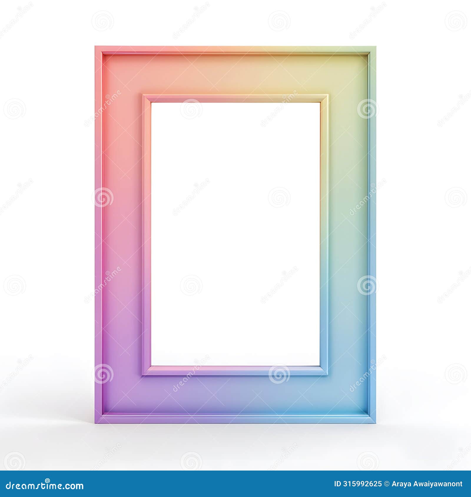 Pastel Frame Ombre Style with White Background. Stock Illustration ...