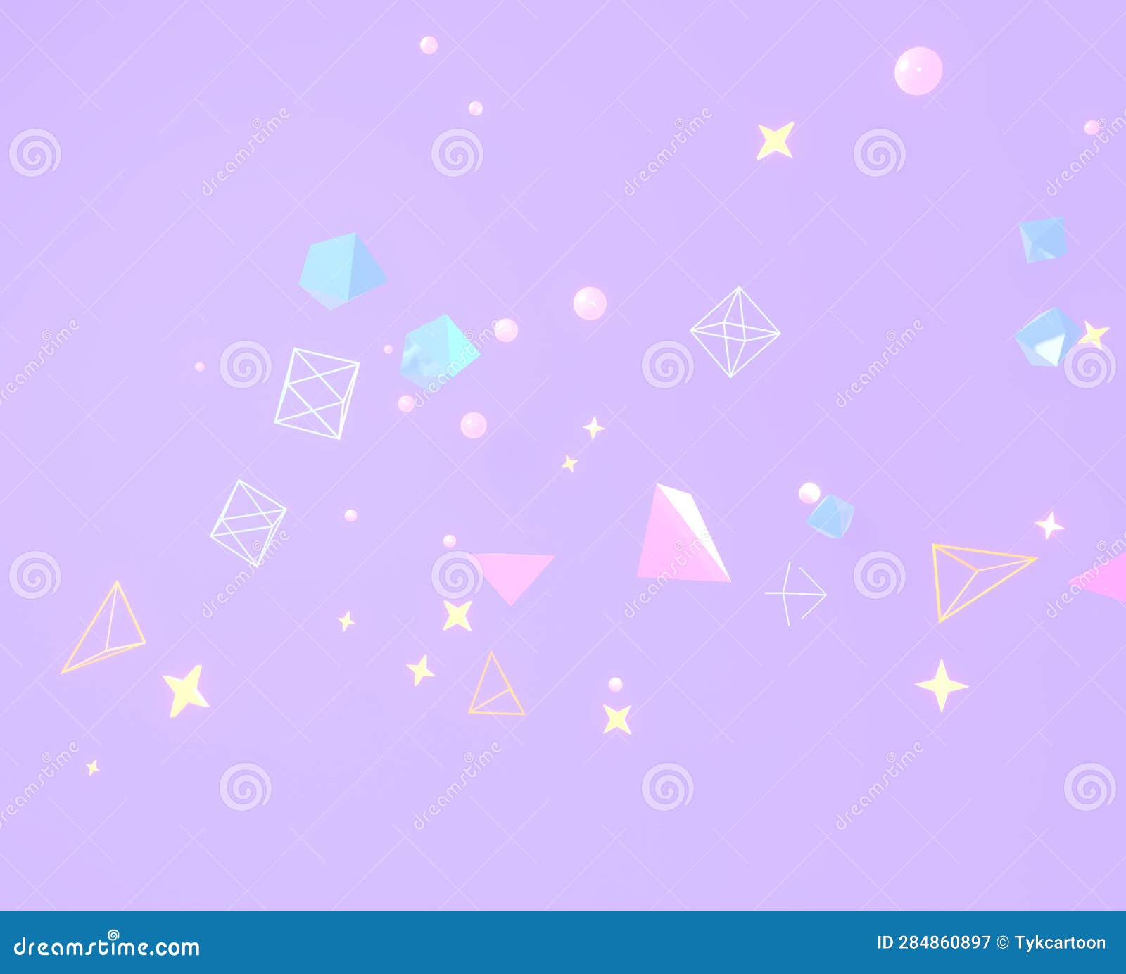 Pastel Geometric Shapes Pattern Stock Illustration - Illustration of ...