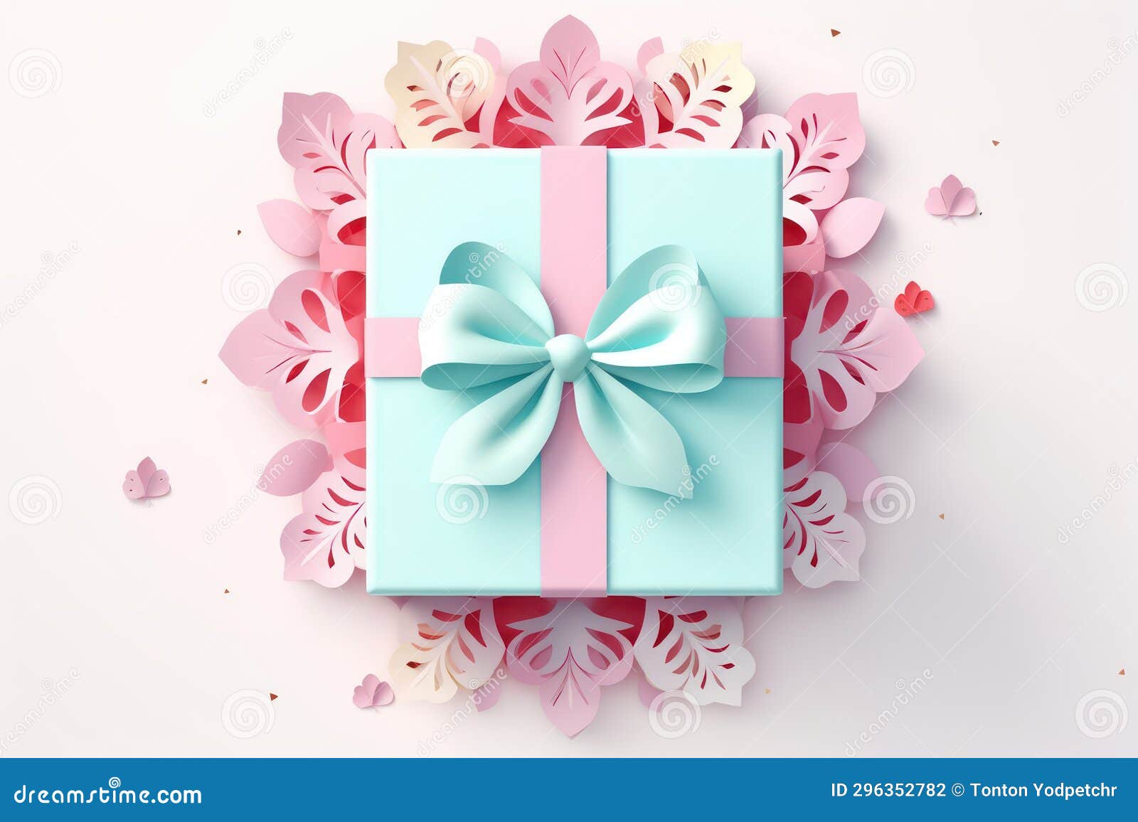 Pastel Gift Box on White Background a Delightful Gift-Giving Essential ...