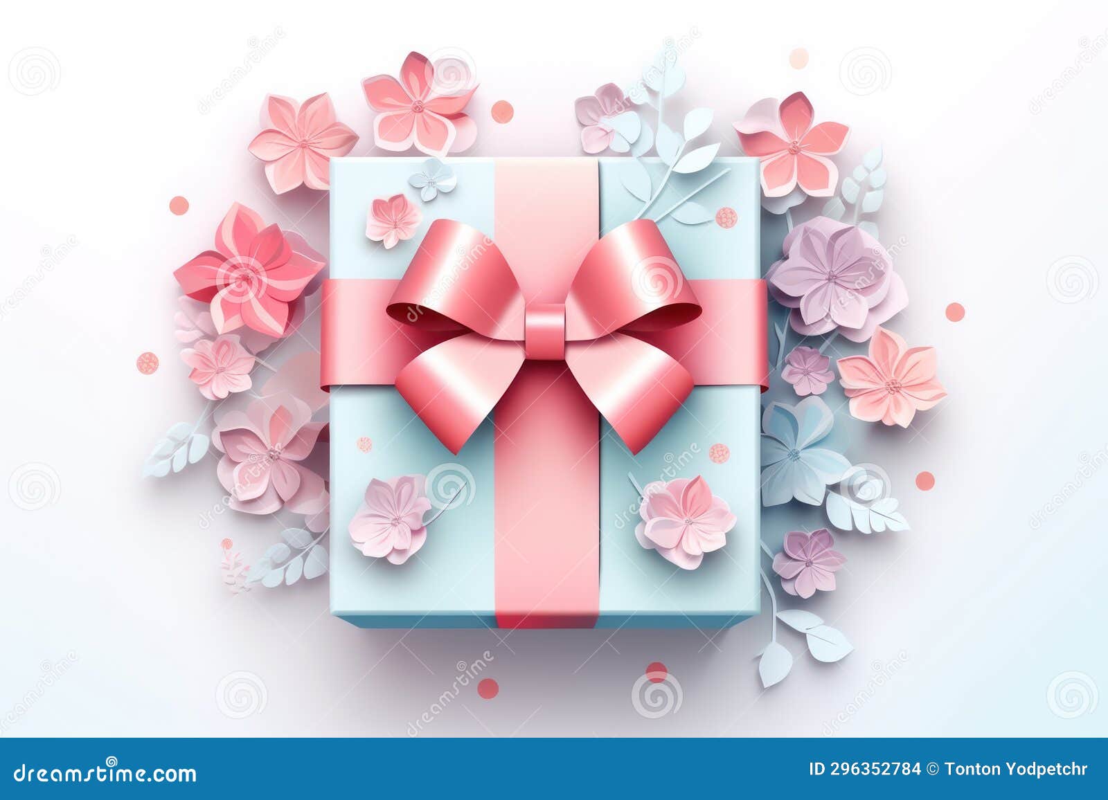 Pastel Gift Box on White Background a Delightful Gift-Giving Essential ...