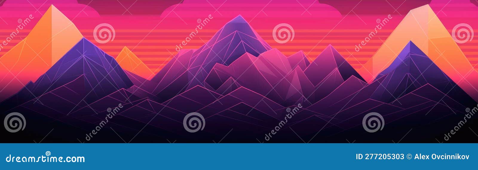 Pastel Gradient Geometric Mountains with Sun Wallpaper. Perfect for ...