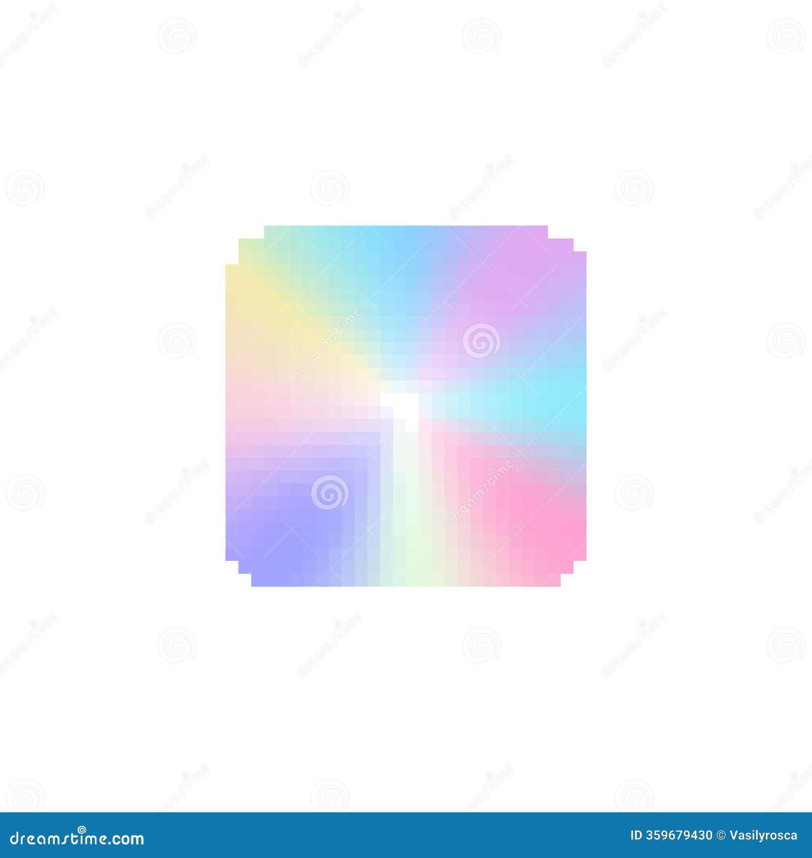 Pastel Gradient Pixel Art Square. Pixelated Gradient Square with Soft ...