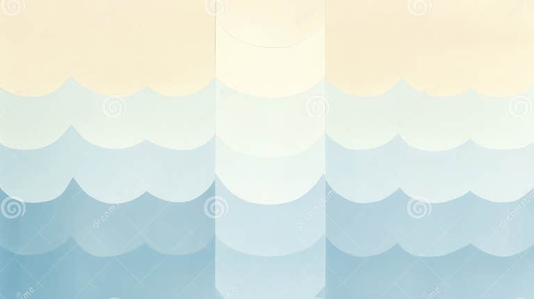 Pastel Gradient Scalloped Pattern with Overlapping Layers Stock ...