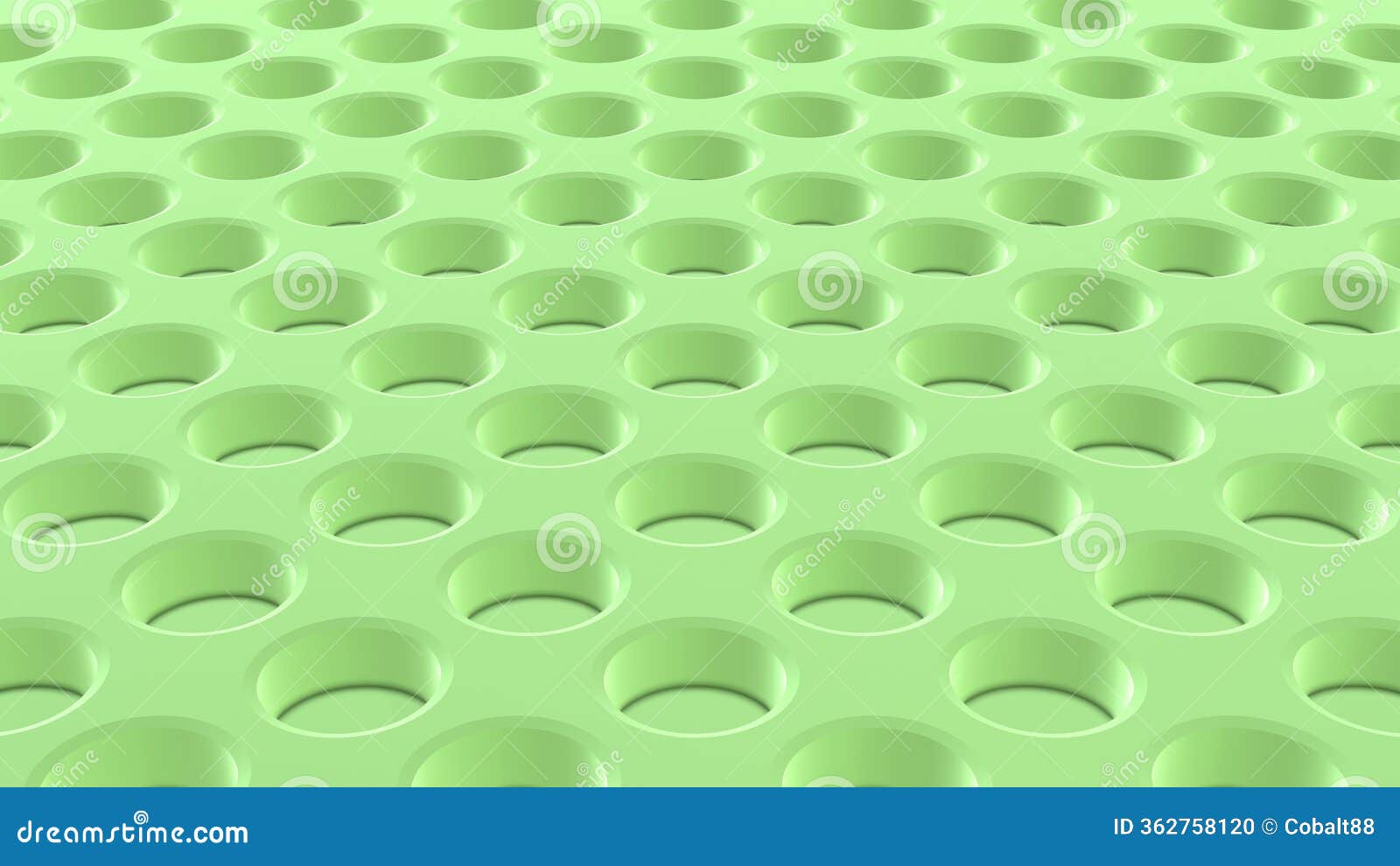 Pastel Green Background with Punched Holes Pattern, 3D Perforated ...