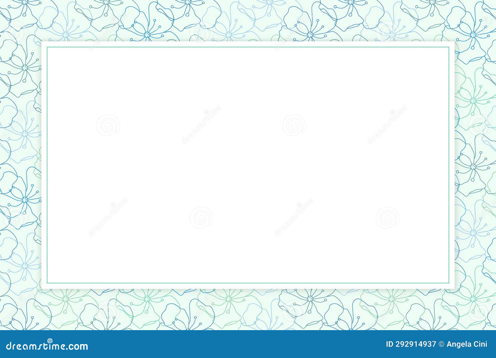 Pastel Green Floral Frame or Border Background Stock Vector ...
