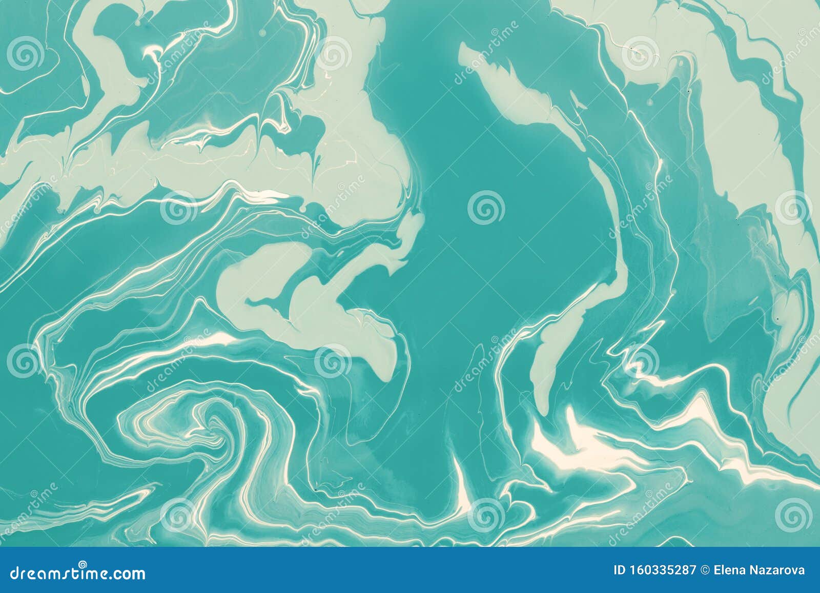 Pastel Green Fluid Art. Abstract Marble Background or Texture with ...