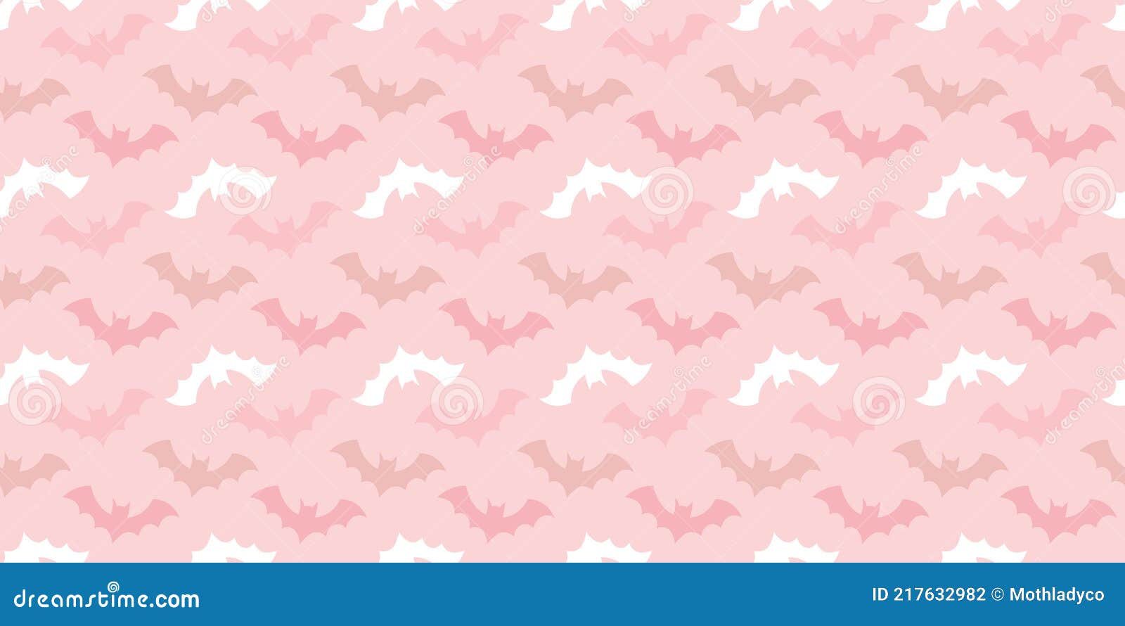 Pastel Halloween Bat Seamless Repeat Pattern Vector Background Stock ...