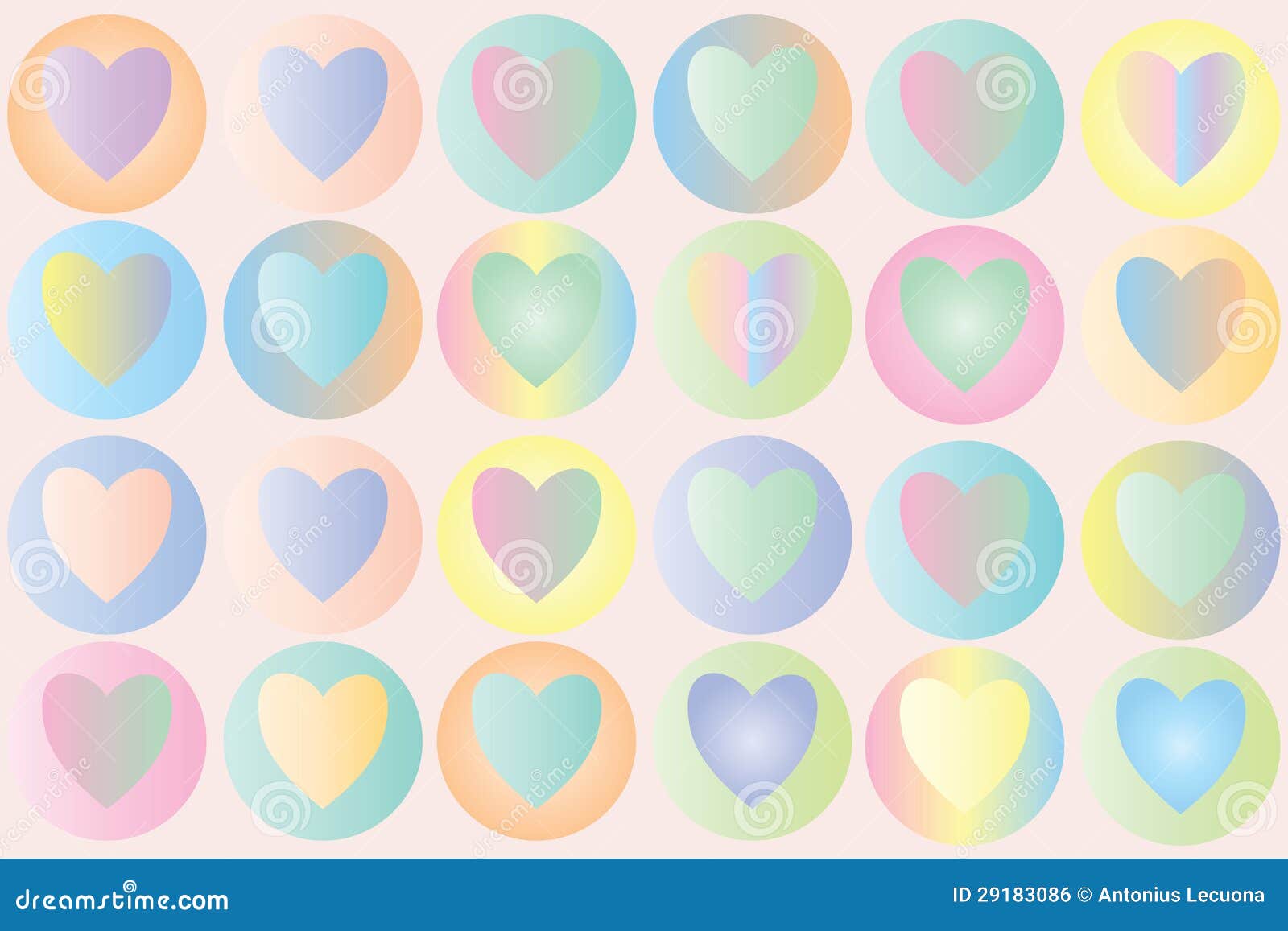 Pastel hearts - Vector stock vector. Illustration of abstract - 29183086